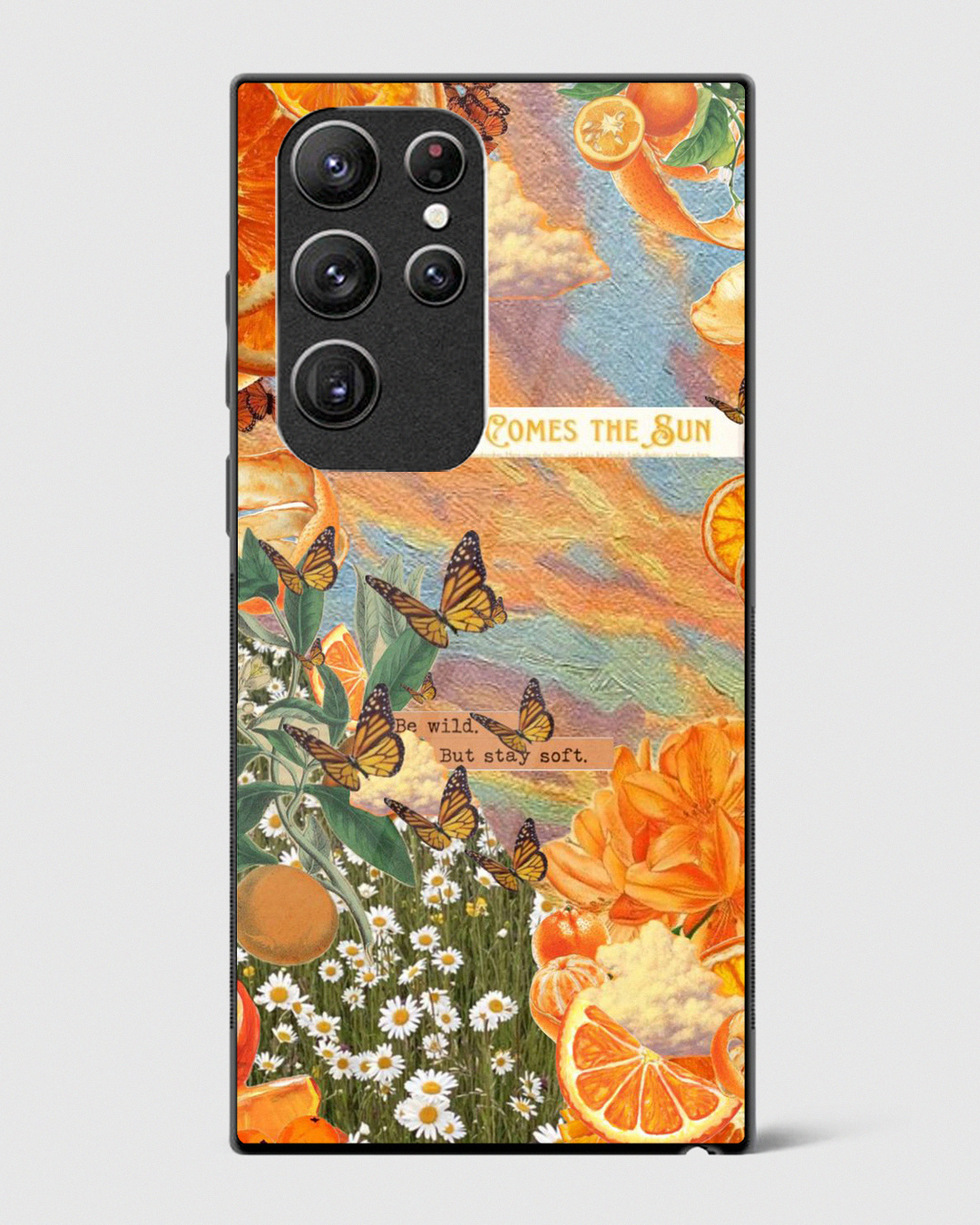 Buy Here Comes The Sun Premium Glass Case for Samsung Galaxy S22 Ultra ...