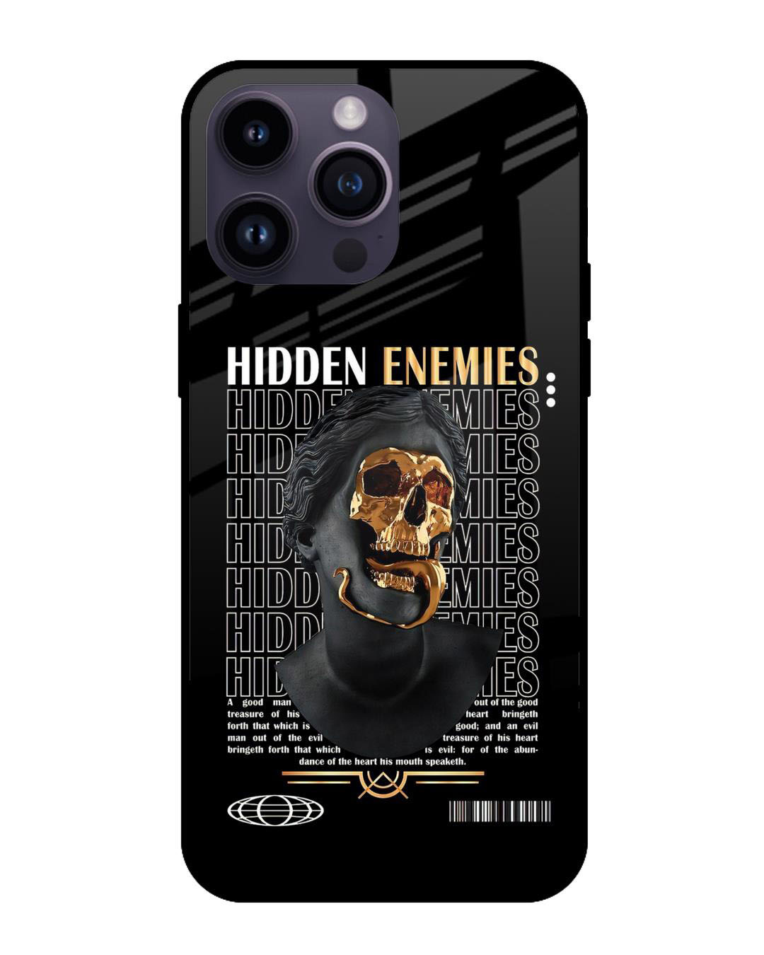 Buy Hidden Enemies Premium Glass Case for Apple iPhone 14 Pro Max ...