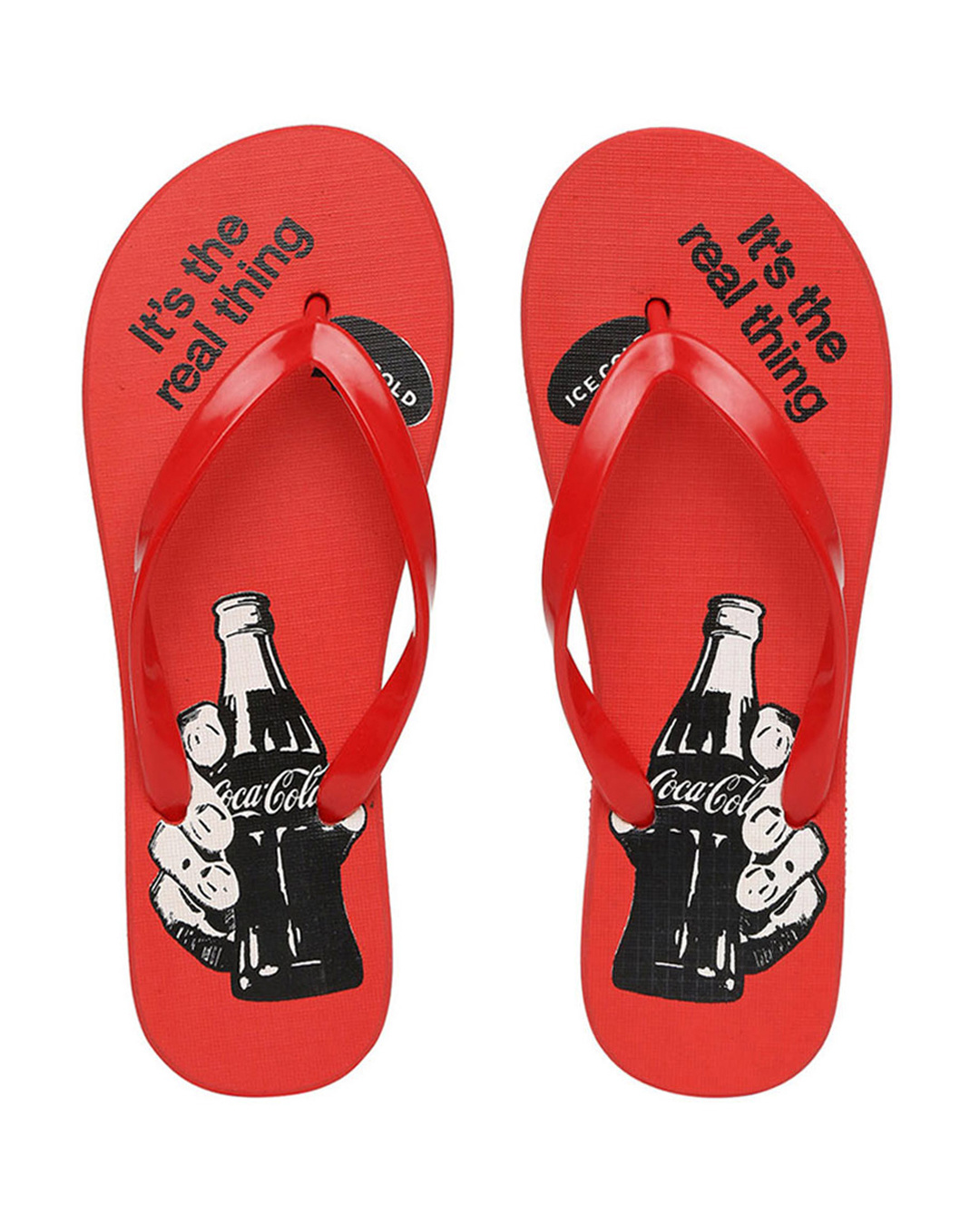 Buy Holding Coca-Cola Printed Women's Flip-flop Online in India at Bewakoof