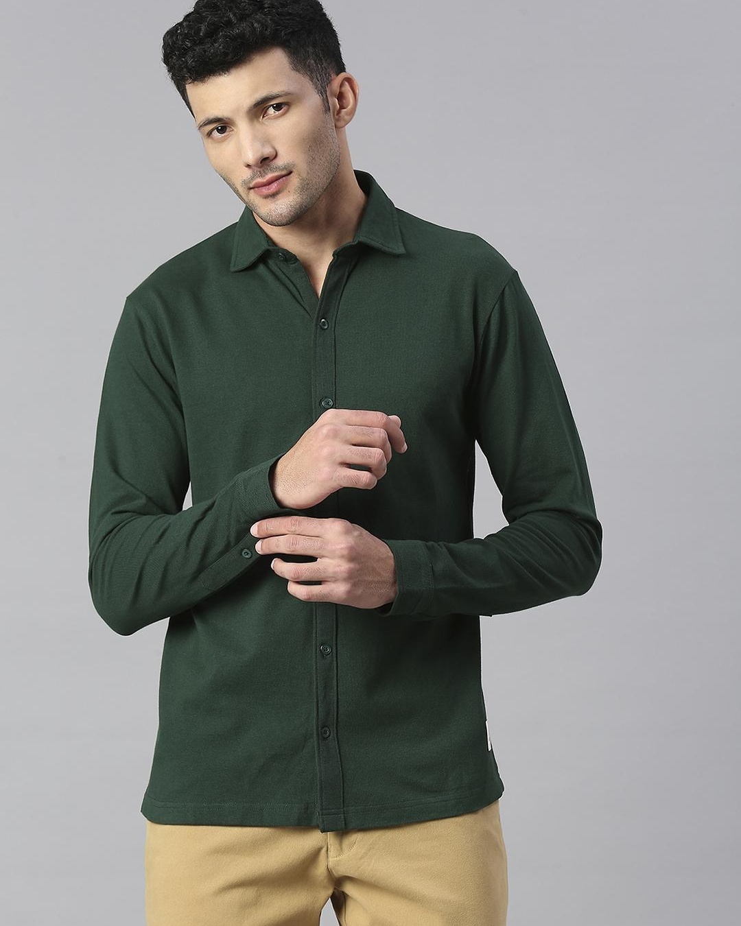 Buy Hubberholme Men's Green Shirt Online at Bewakoof