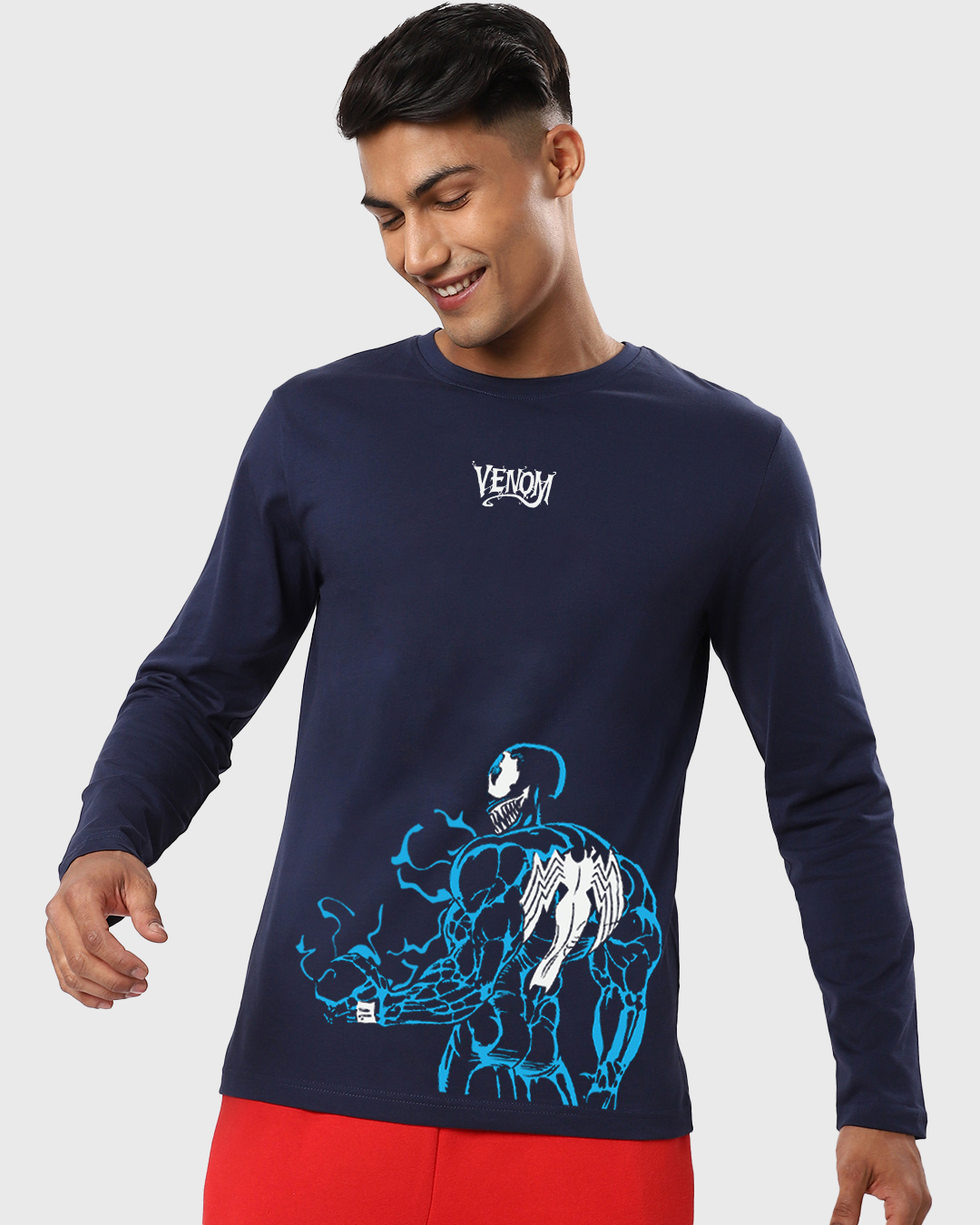 Buy Men's Blue Hyper Venom Graphic Printed T-shirt Online at Bewakoof