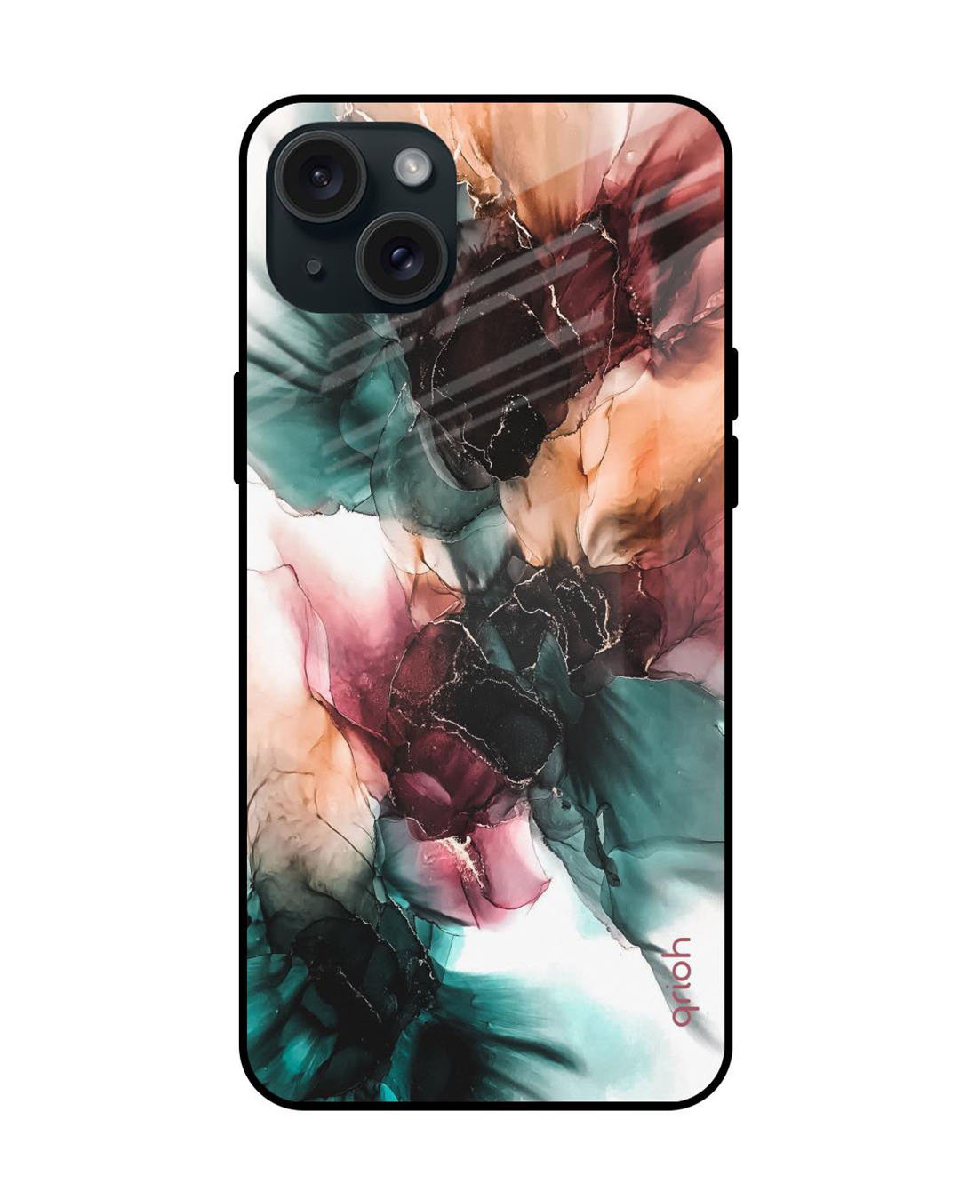 Buy Ink Art Premium Glass Case for Apple iPhone 15 Plus (Shock Proof ...