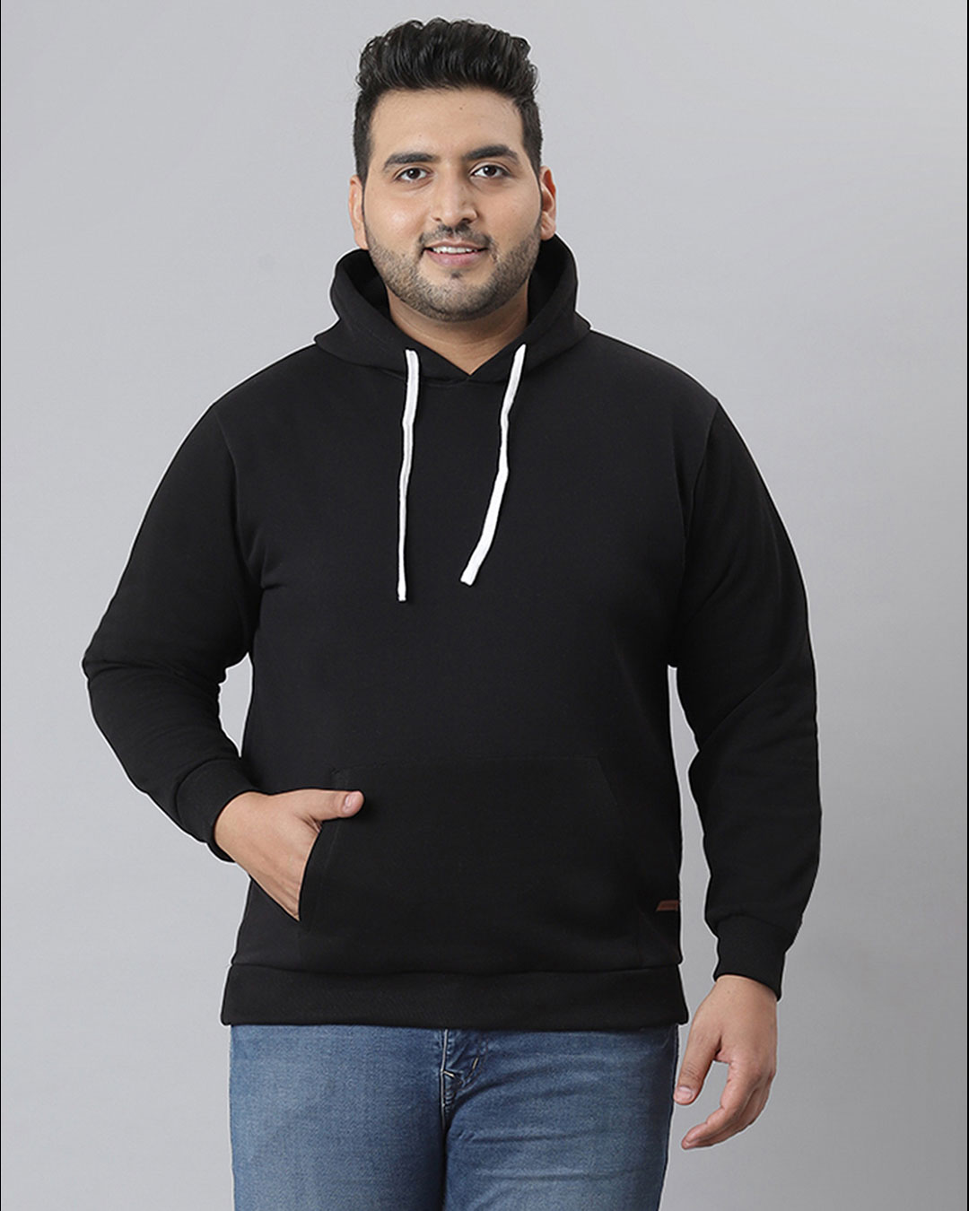 Buy Men's Black Stylish Hooded Casual Sweatshirt Online at Bewakoof