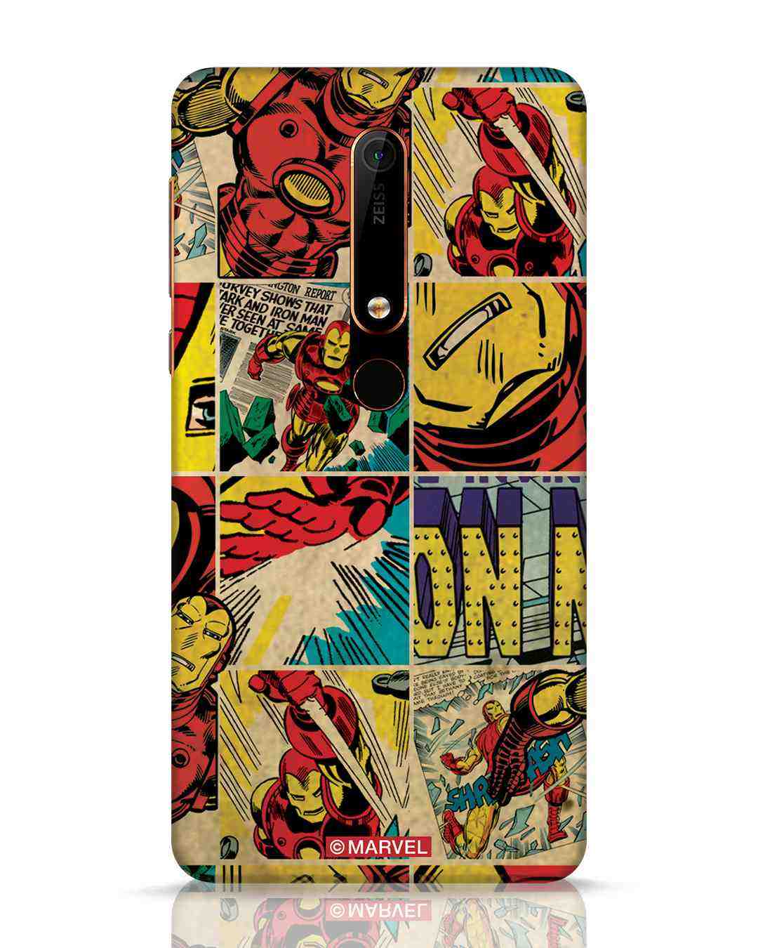 Buy Iron Man Pattern Nokia 6.1 Mobile Cover Online in India at Bewakoof