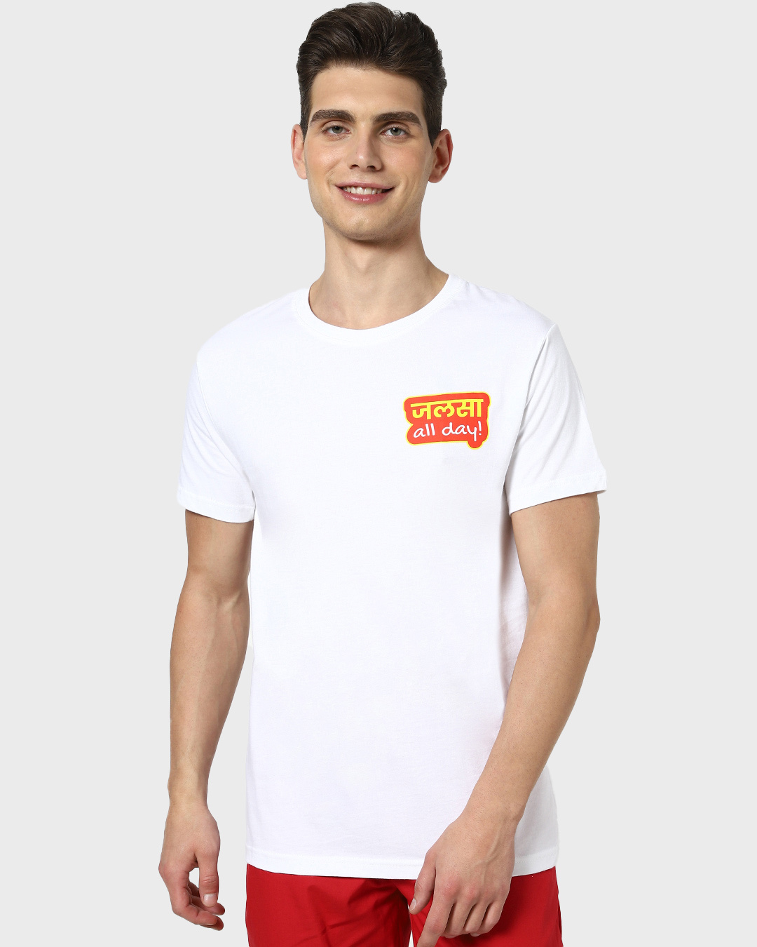 Buy Jalsa All Day Half Sleeve T-Shirt White Online at Bewakoof