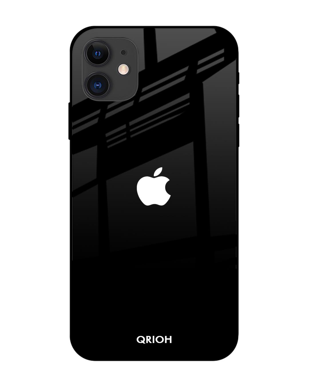 Buy Jet Black IPhone 12 Mini Premium Glass Case (Gorilla Glass ...