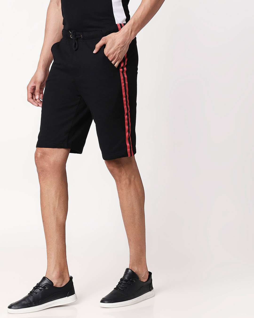 Buy Jet Black Men's Side Panel Shorts Online at Bewakoof