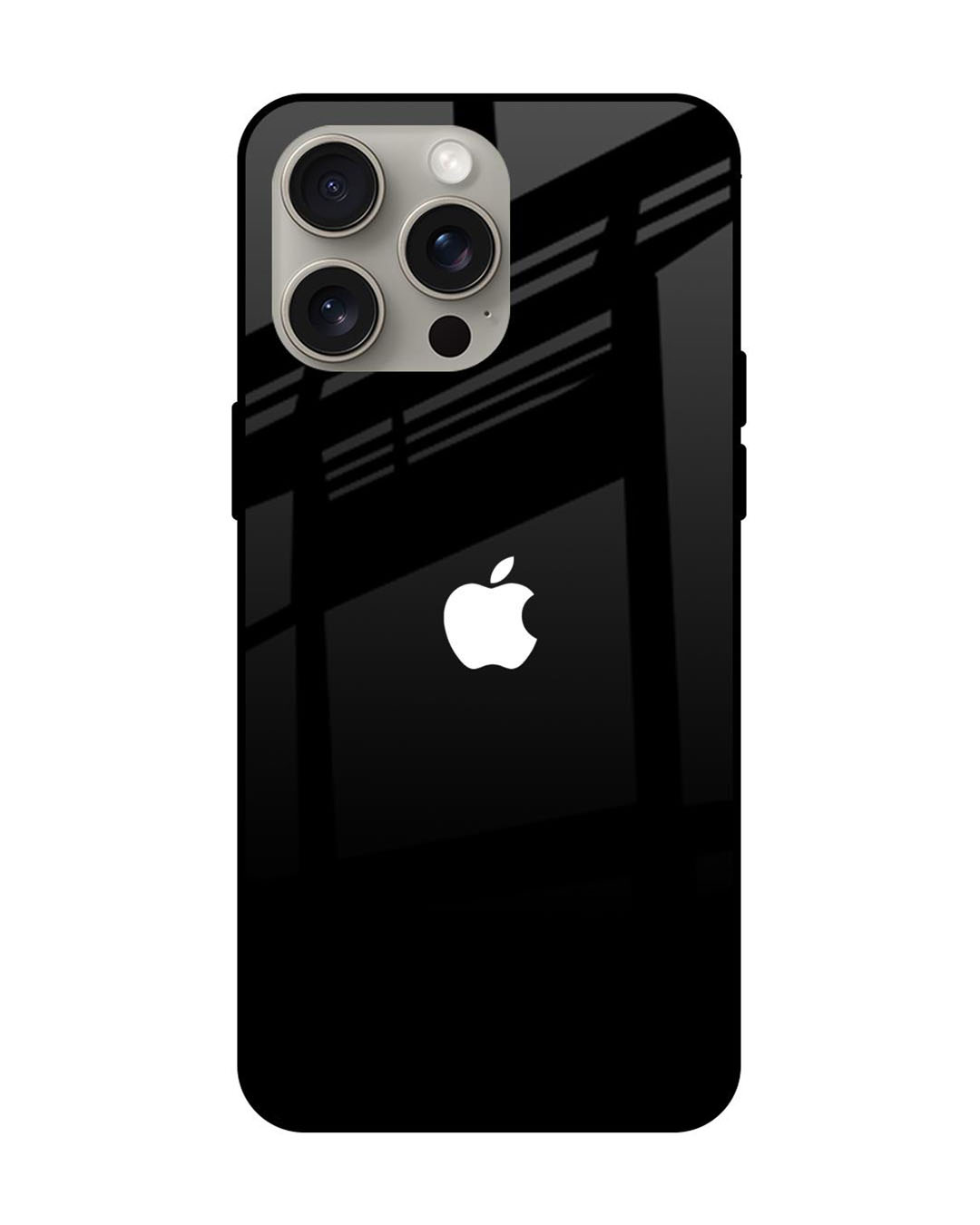 Buy Jet Black Premium Glass Case for Apple iPhone 15 Pro Max(Shock ...