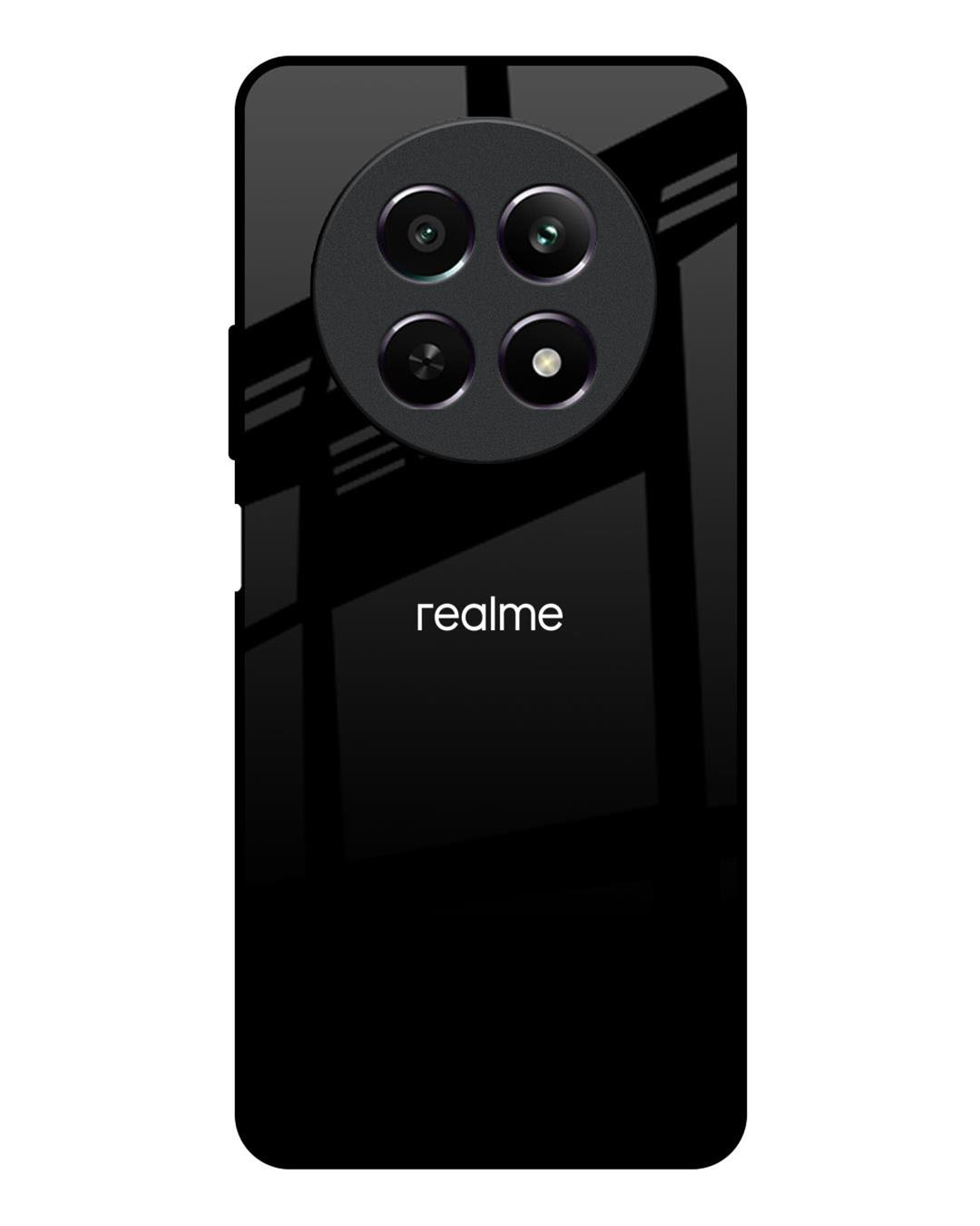 Buy Jet Black Premium Glass Case for Realme 12 5G(Shock Proof, Scratch ...