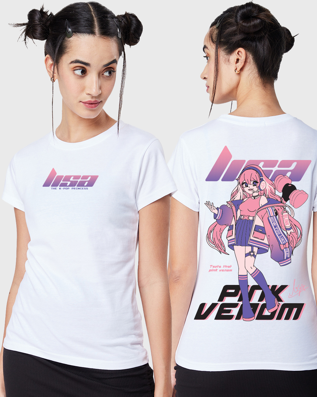 Buy Womens White K Pop Princess Graphic Printed T Shirt For Women