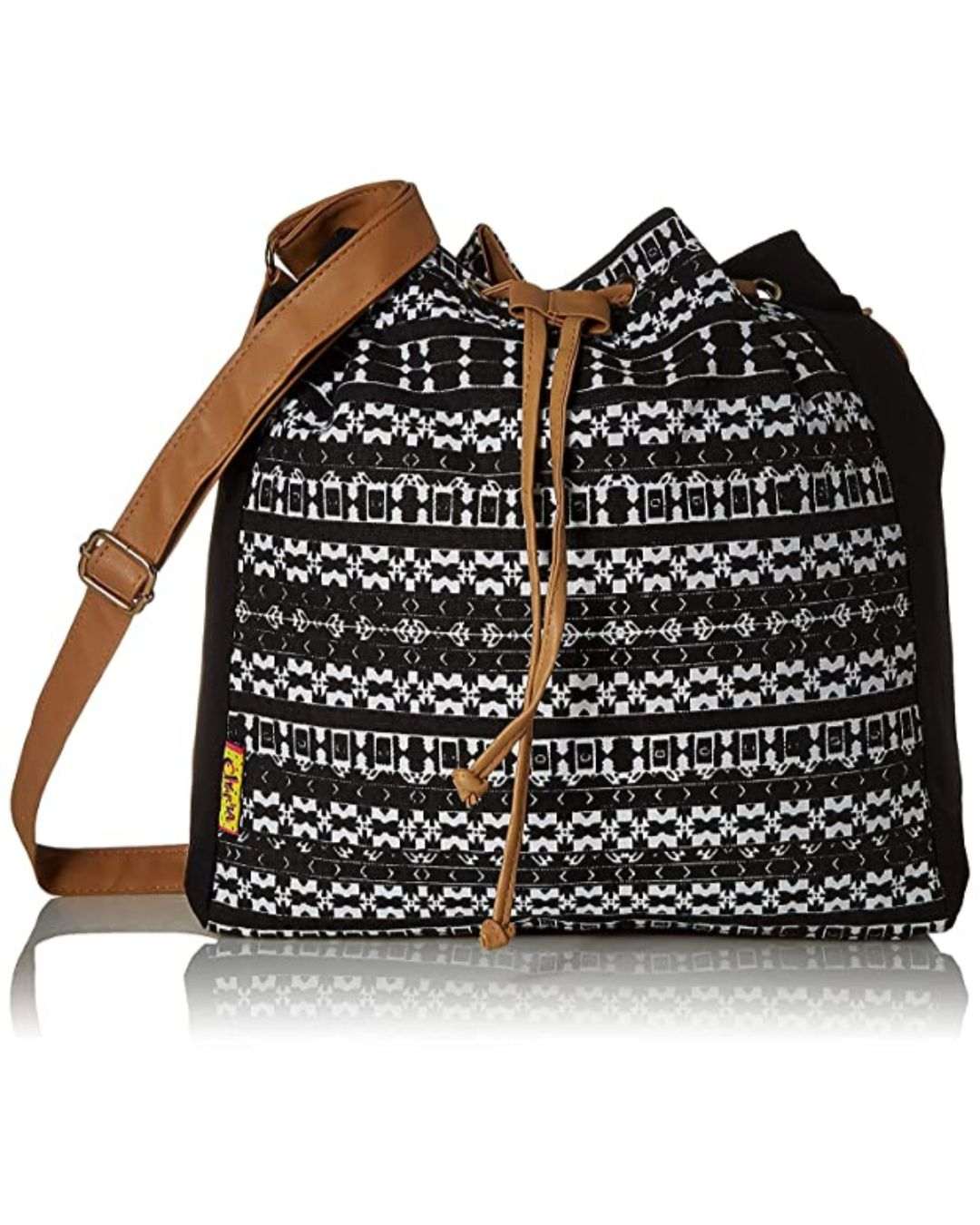 Buy Kanvas Katha Canvas Bucket Drawstring Crossbody Sling Bag Online in ...