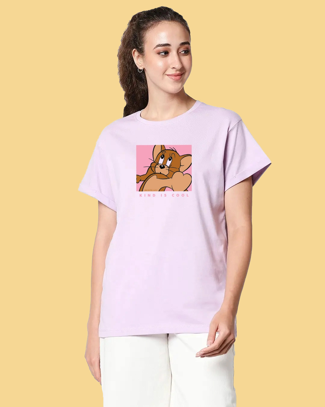 Buy Kind Is Cool Jerry Boyfriend T-Shirt Online at Bewakoof