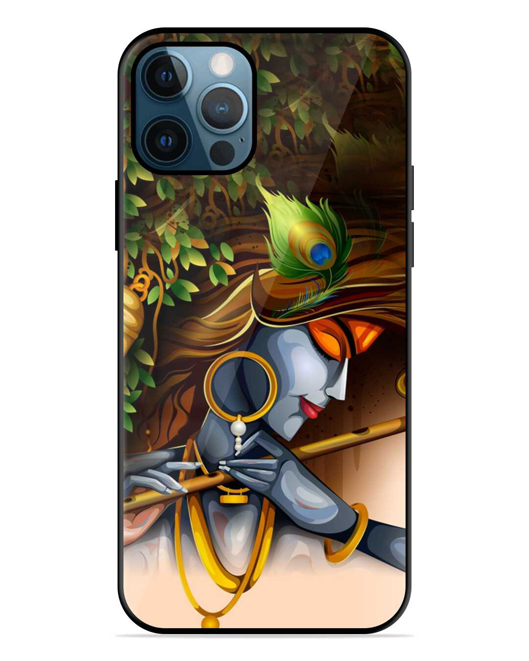 Buy Krishna Premium Prined Glass Covers for Apple Iphone 12 (Shock ...