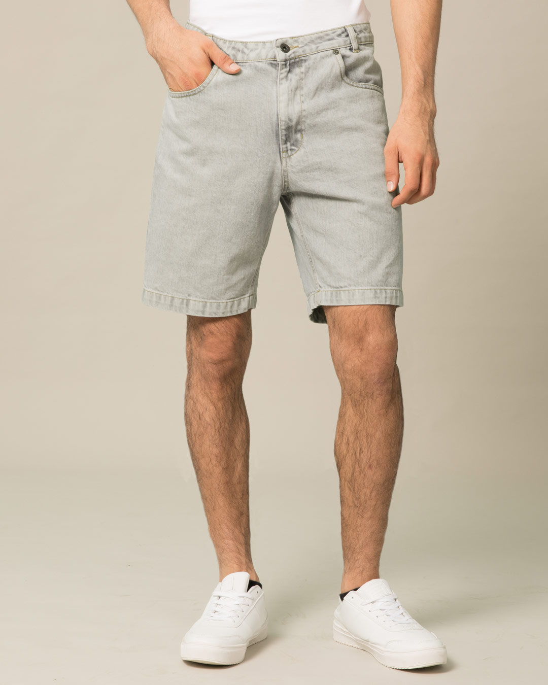 Buy Lava Grey Denim Shorts Online at Bewakoof
