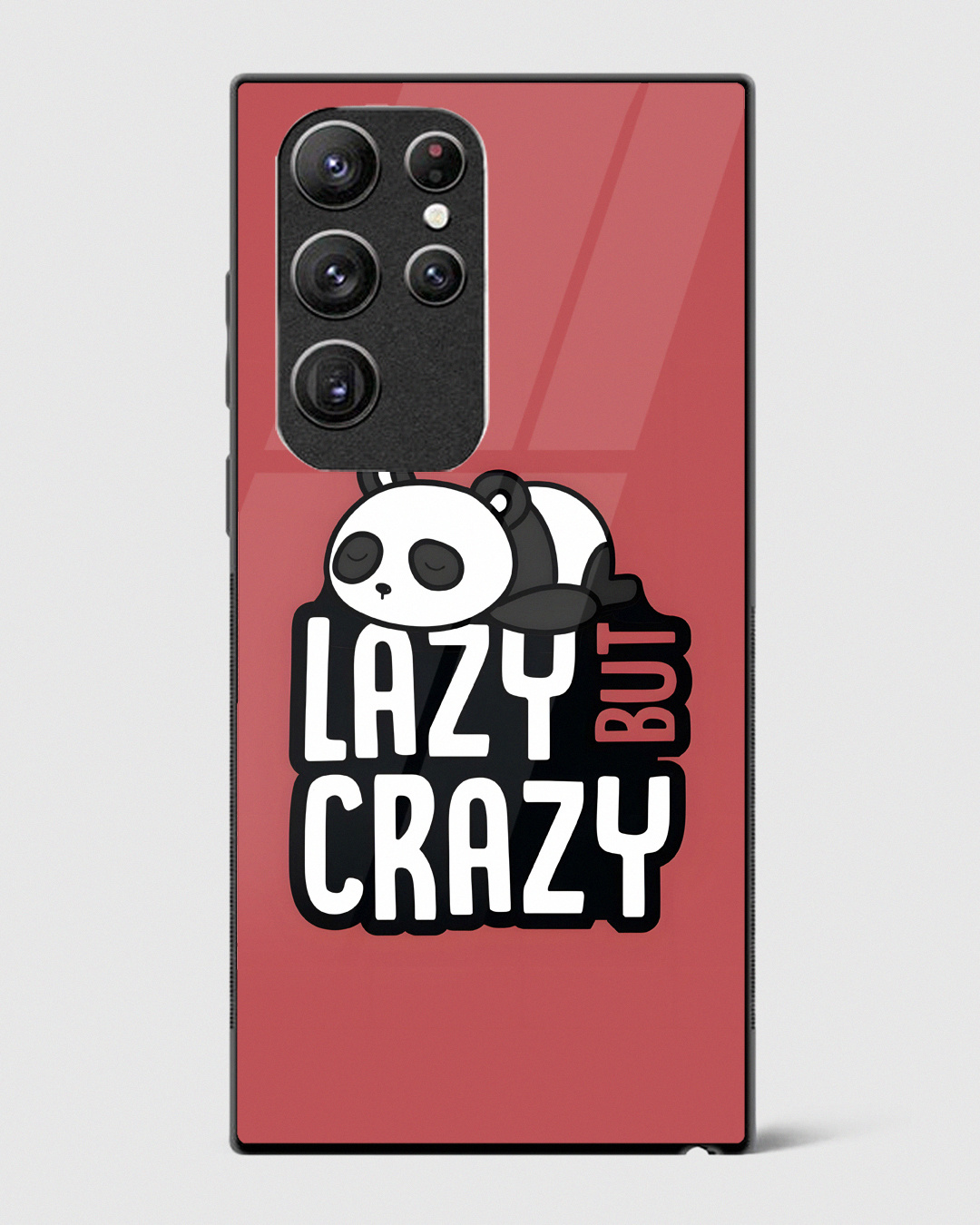 Buy Lazy But Crazy Panda Premium Glass Case for Samsung Galaxy S22 Ultra 5G Online in India at ...