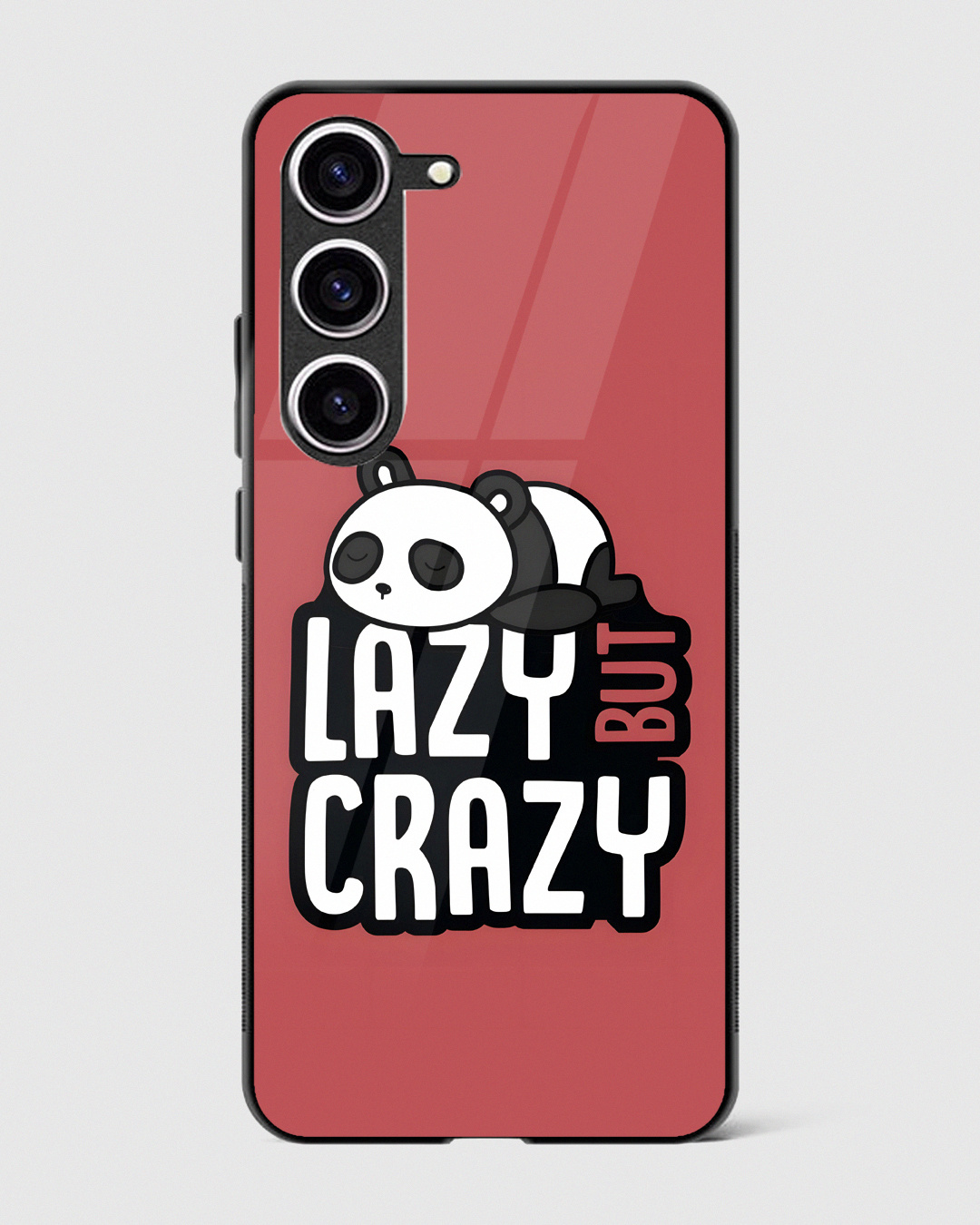 Buy Lazy But Crazy Panda Premium Glass Case for Samsung Galaxy S23 5G ...