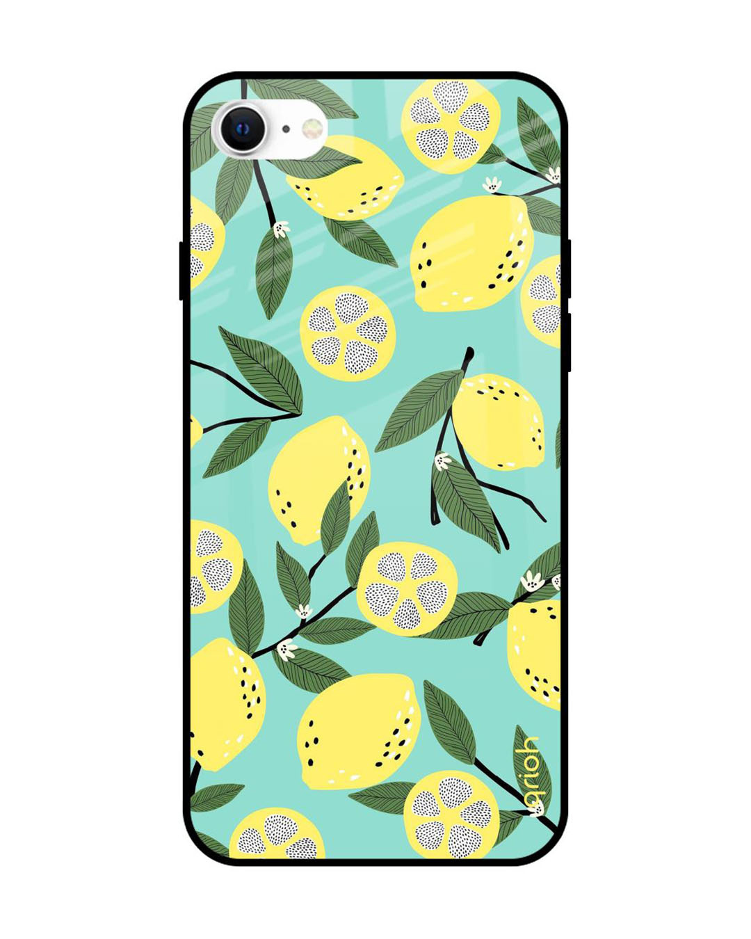 Buy Lemon Art Premium Glass Case for Apple iPhone SE 2022 (Shock Proof ...
