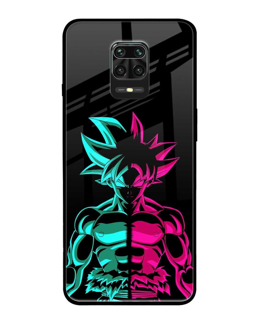Buy Light On Goku Premium Glass Case for Poco M2 Pro (Shock Proof ...