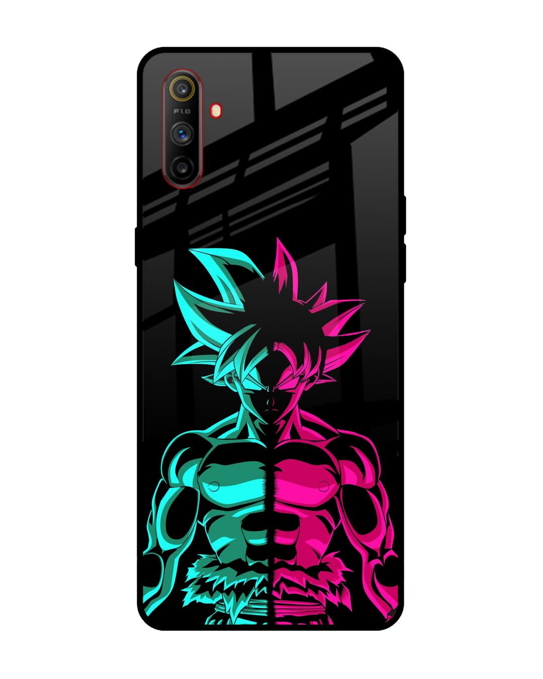 Buy Light On Goku Premium Glass Case for Realme C3 (Shock Proof ...
