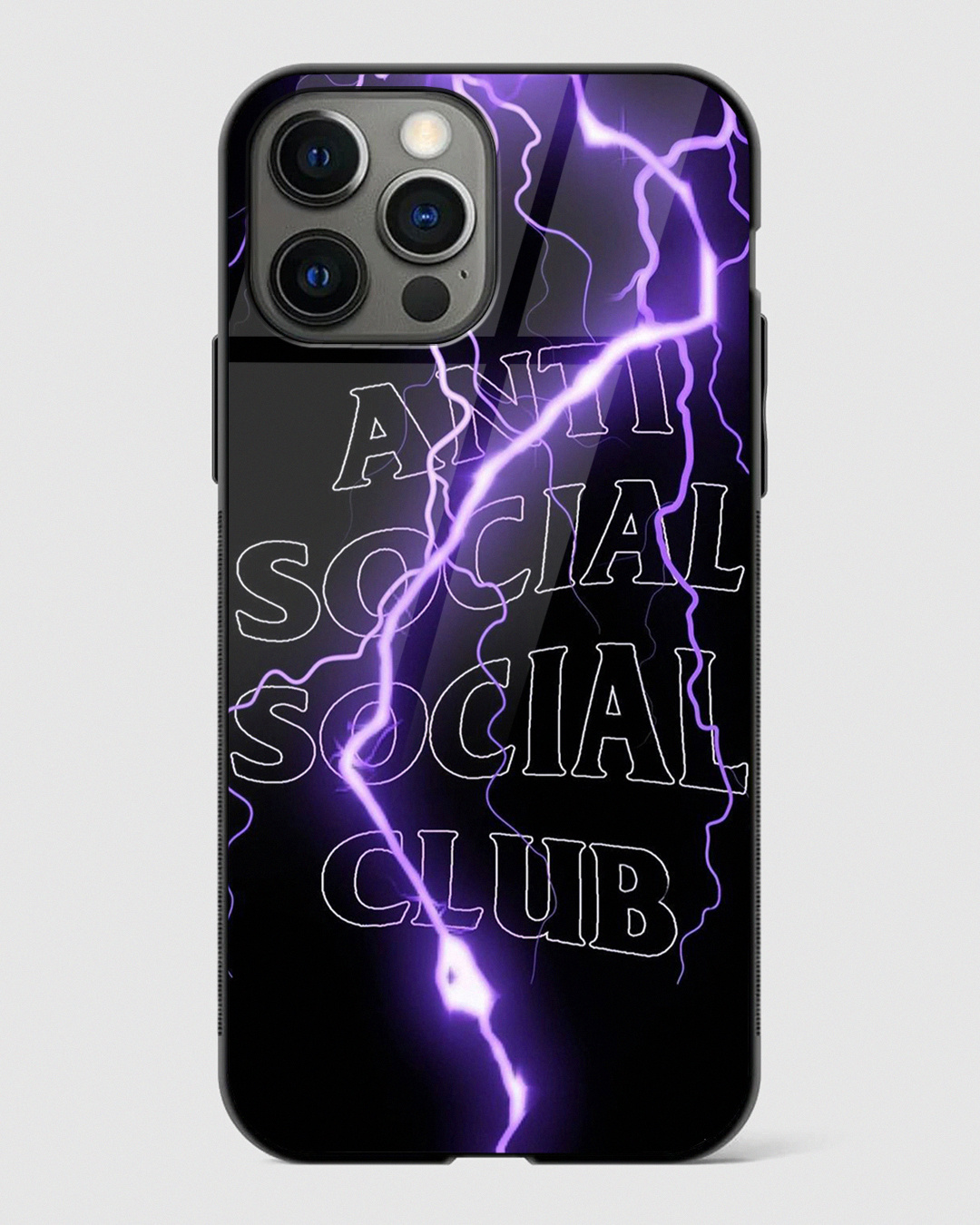 Buy Lightning Anti Social Premium Glass Case for Apple iPhone 15 Pro ...