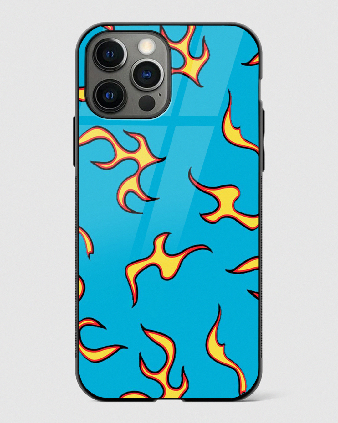 Buy Lil Blue Flame Y2K Premium Glass Case for Apple iPhone 15 Pro Max Online in India at Bewakoof