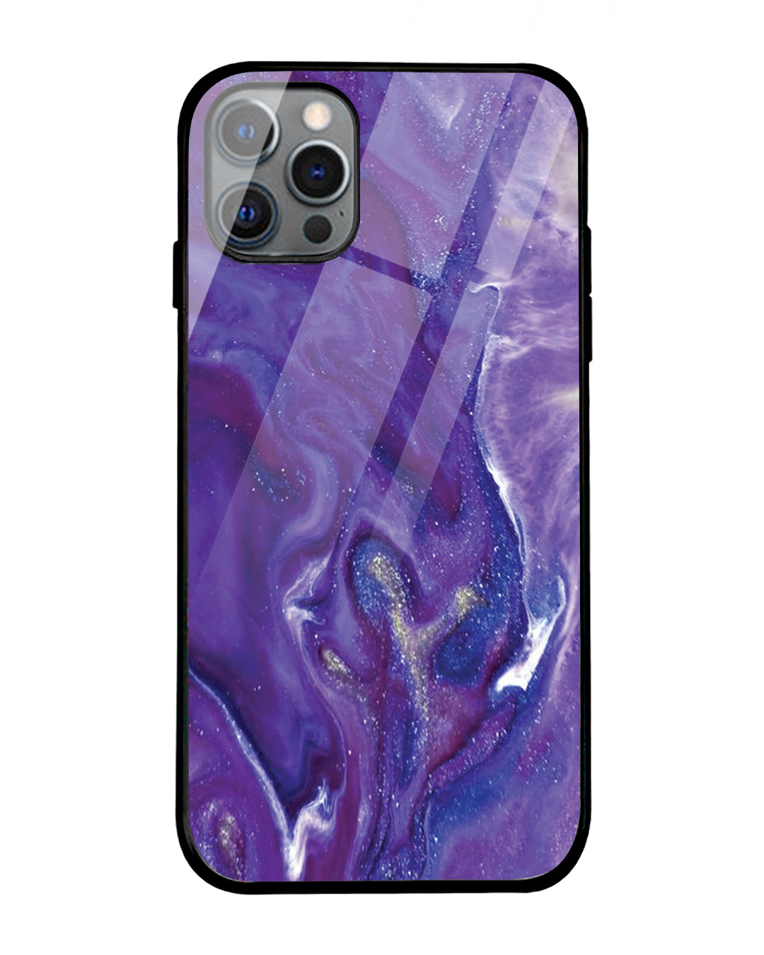 Buy Lilac Resin Texture Premium Glass Cover for Apple iPhone 12 Pro Max ...
