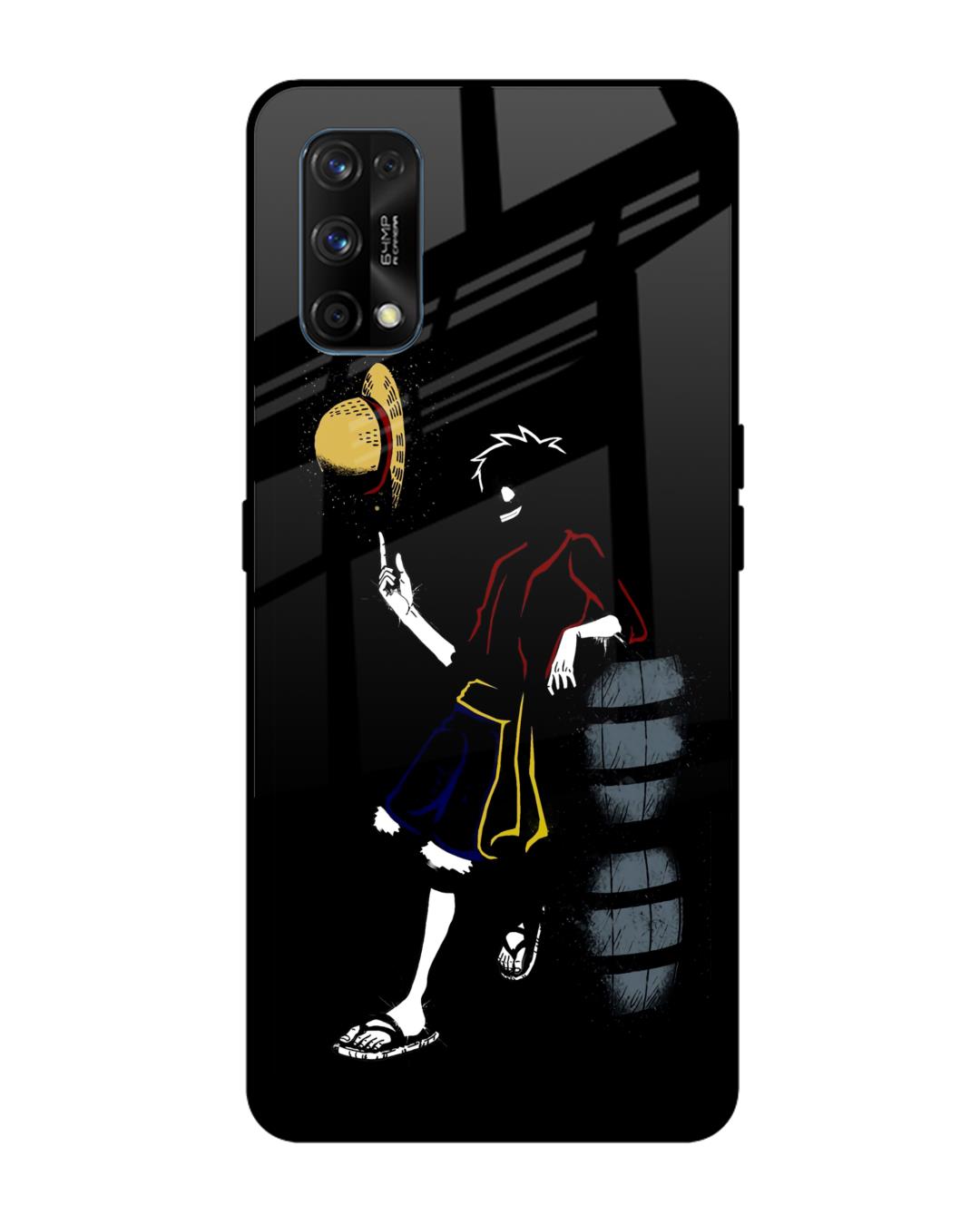Buy Luffy Line Art Premium Glass Case for Realme 7 pro (Shock Proof ...