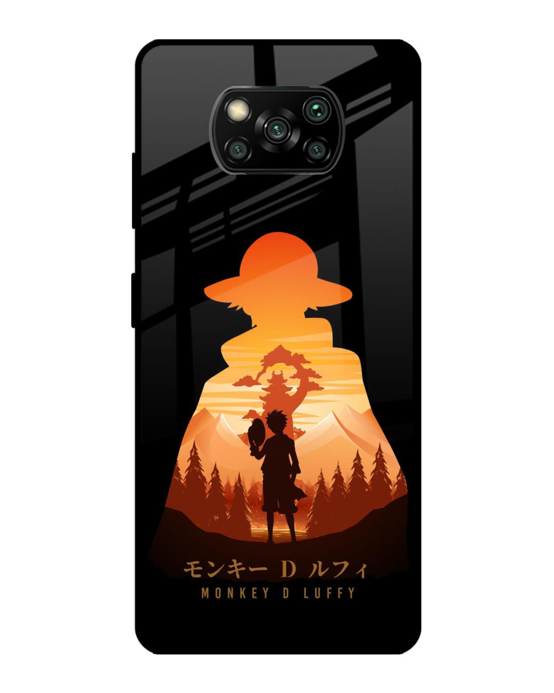 Buy Luffy One Piece Premium Glass Case for Poco X3 Pro(Shock Proof ...