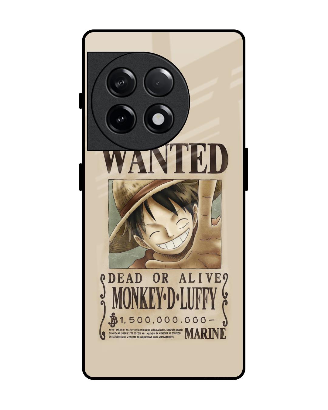 Buy Luffy Wanted Premium Glass Case for OnePlus 11R 5G (Shock Proof, Scratch Resistant) Online ...