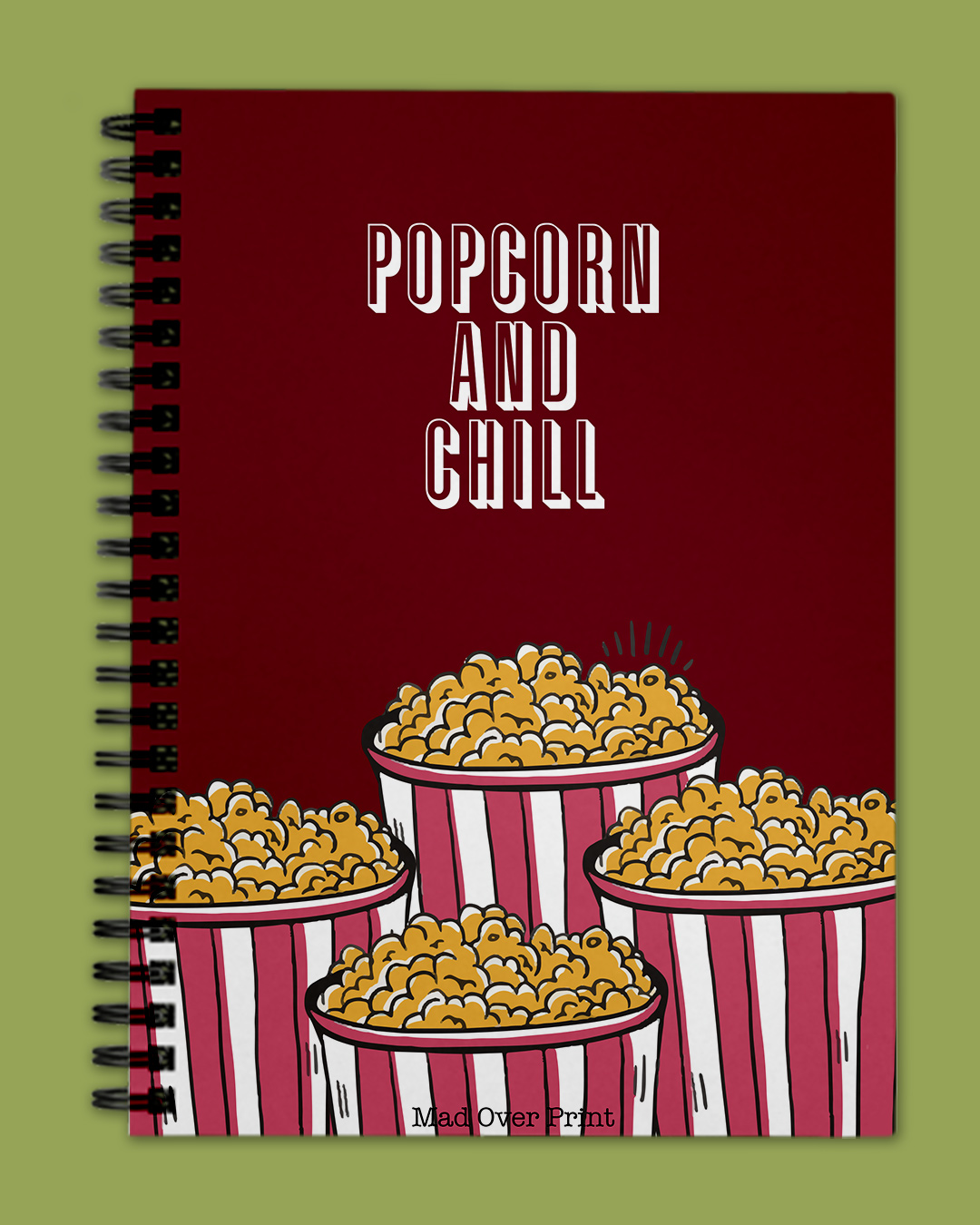 Buy Maroon Popcorn And Chill Notepad Online in India at Bewakoof