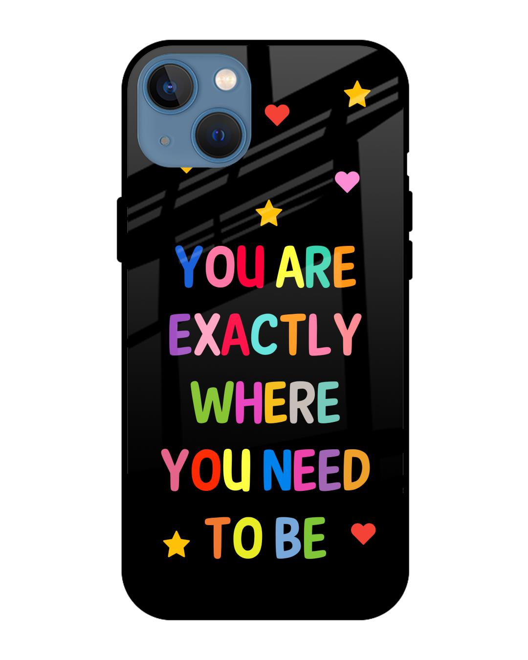 Buy Magical Words Premium Glass Case for Apple iPhone 13 (Shock Proof ...