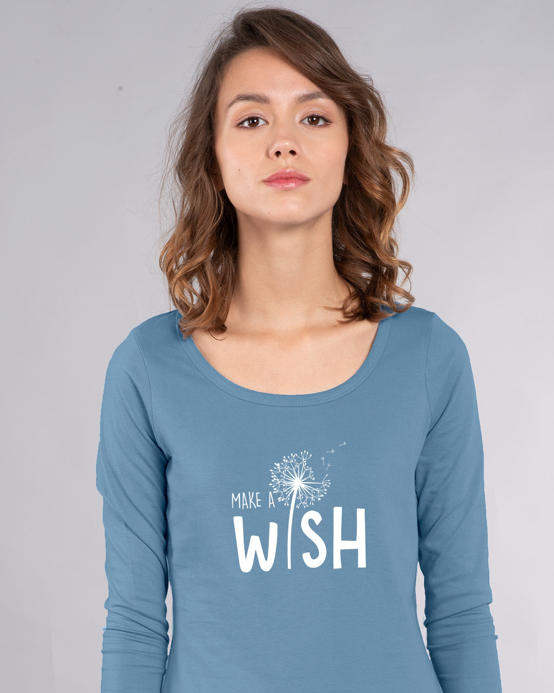 Buy Make A Wish Scoop Neck Full Sleeve T-Shirt Online at Bewakoof