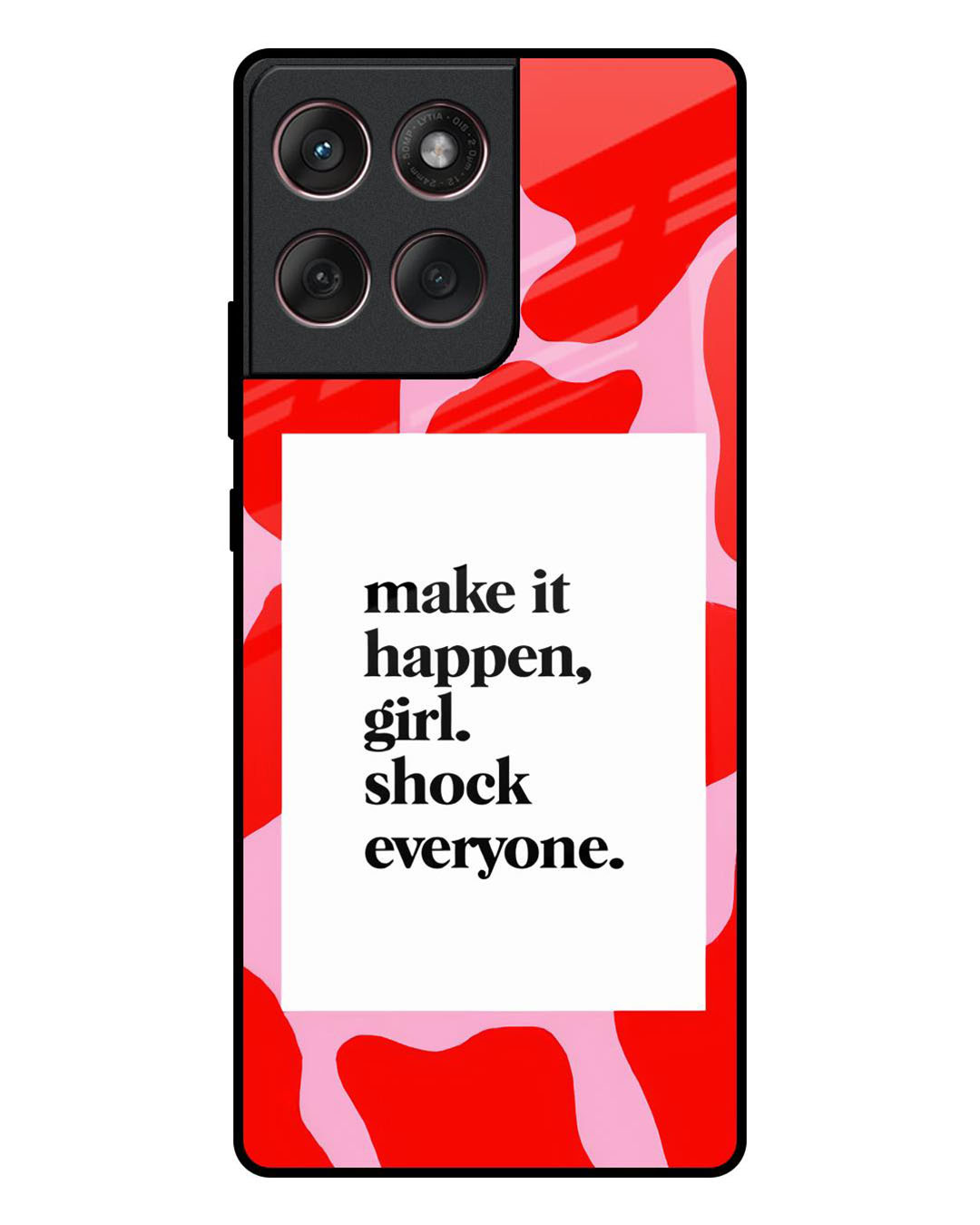 Buy Make it happen Premium Glass Cover for Motorola Edge 60 Fusion 5G ...