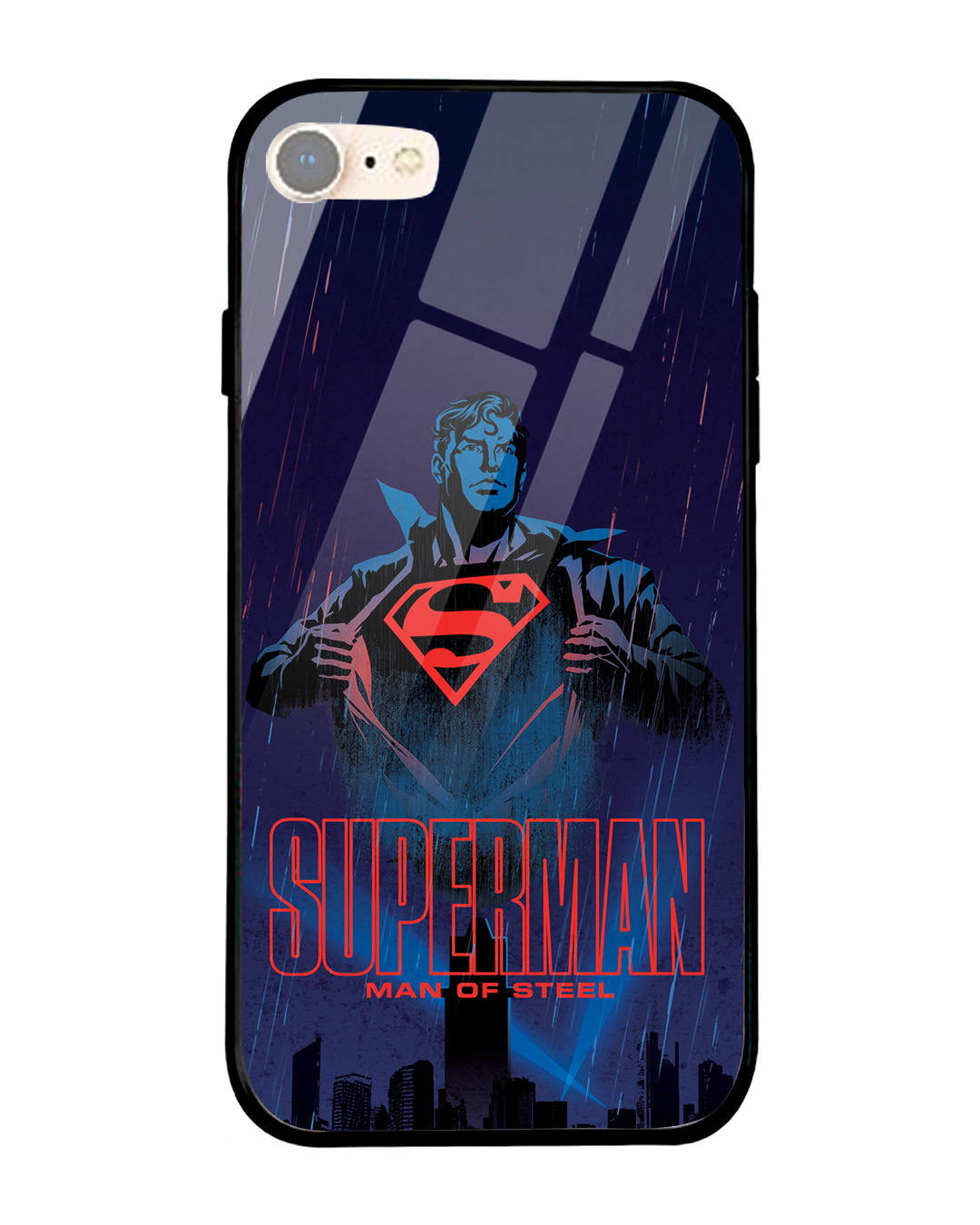 Buy Man Of Steel Superman Premium Glass Cover for Apple iPhone 8 Online ...