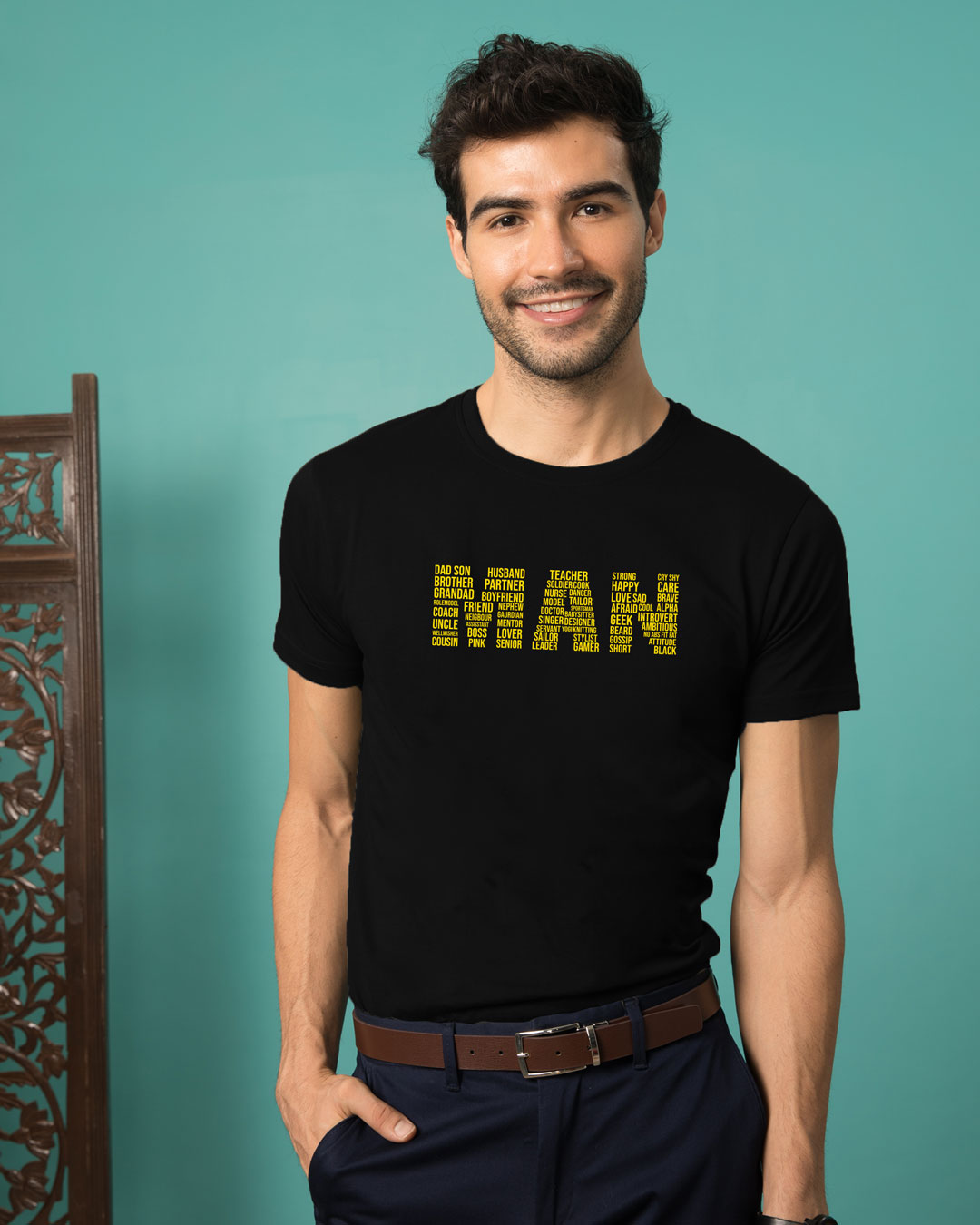Buy Man Typo Half Sleeve T-Shirt Online at Bewakoof