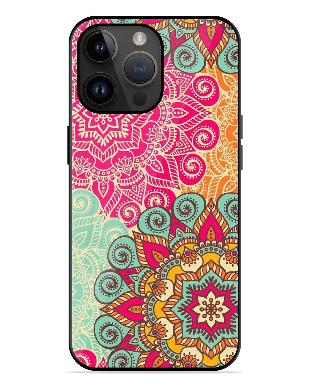 Buy Mandala Seamless Premium Prined Glass Covers for Apple Iphone 14 ...