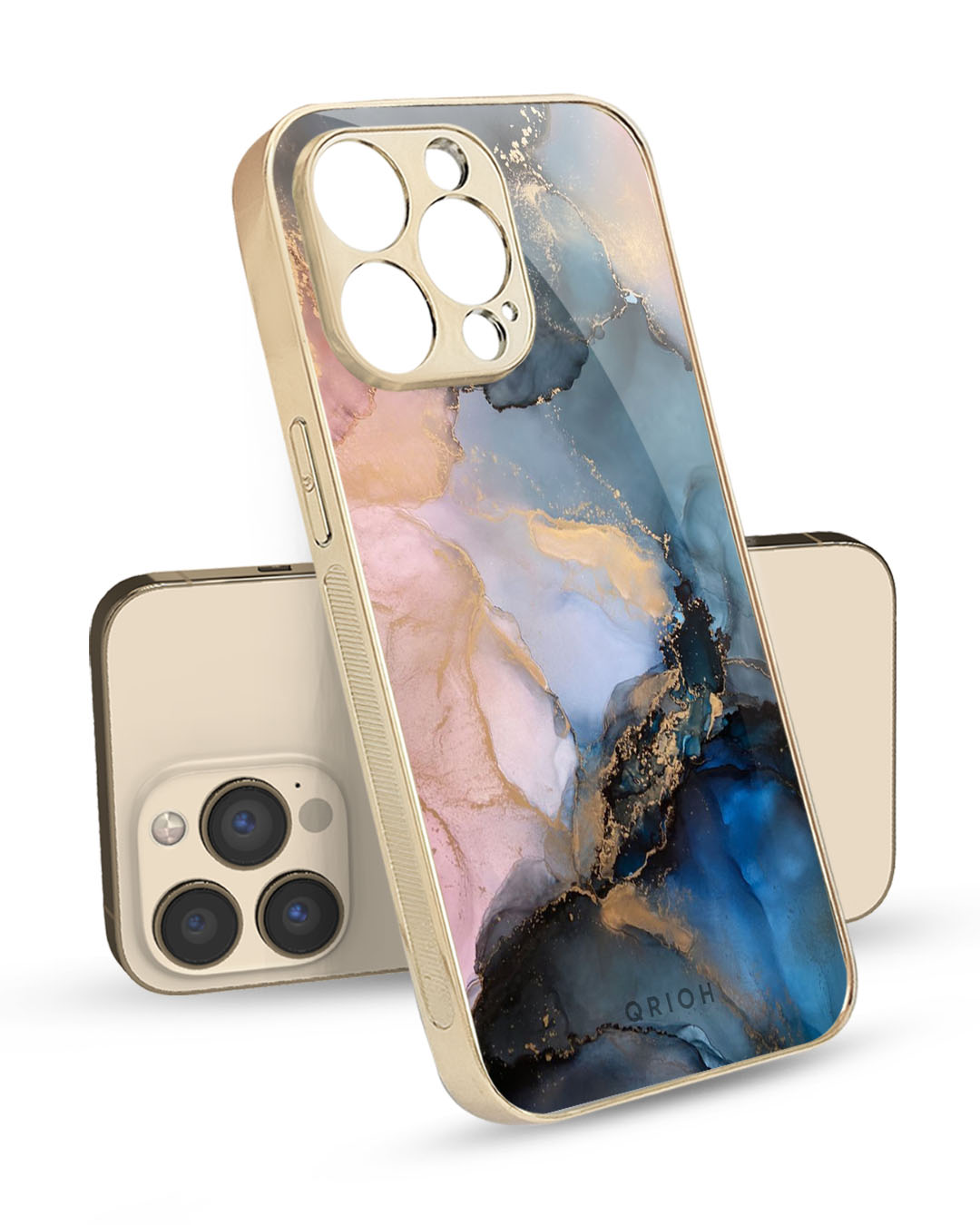 Buy Marble Ink Abstract Metallic Gold Premium Glass Case for Apple ...