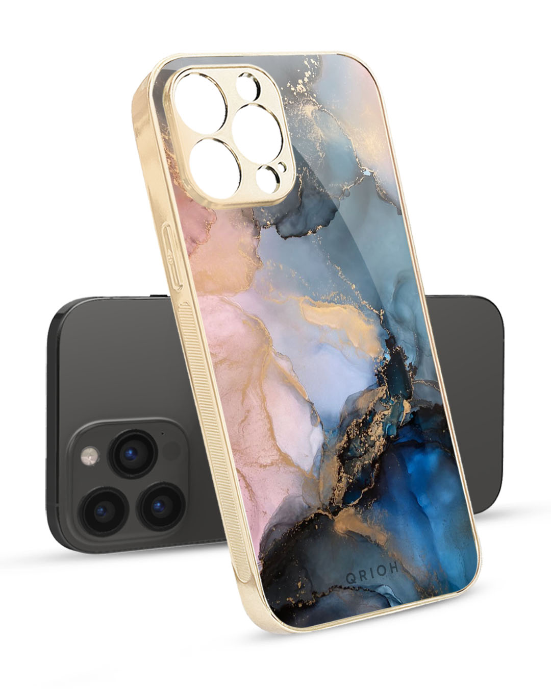 Buy Marble Ink Abstract Metallic Gold Premium Glass Case for Apple ...
