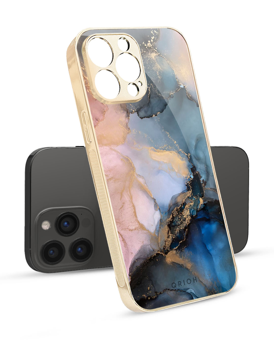 Buy Marble Ink Abstract Metallic Gold Premium Glass Case for Apple ...