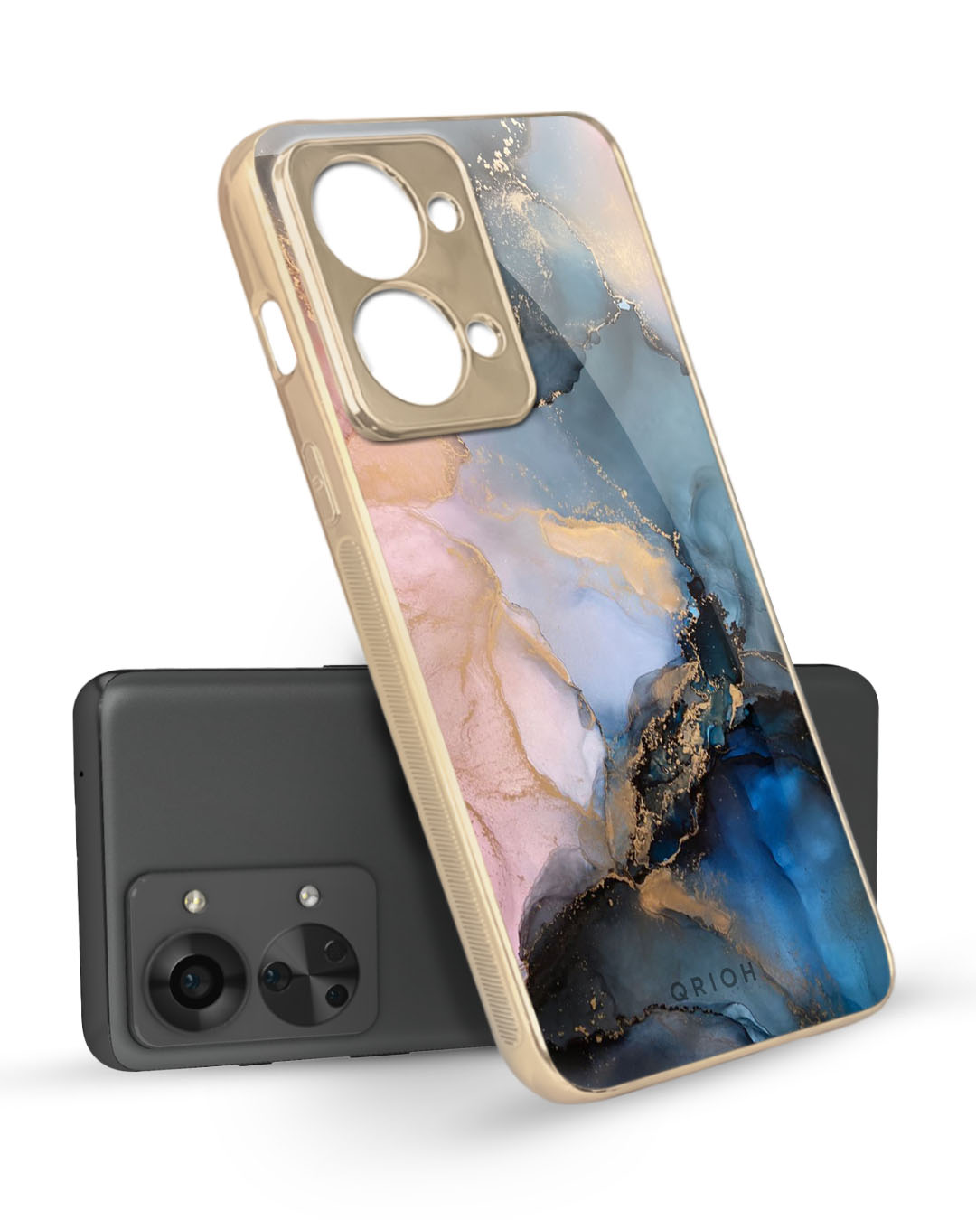 Buy Marble Ink Abstract Metallic Gold Premium Glass Case for OnePlus ...