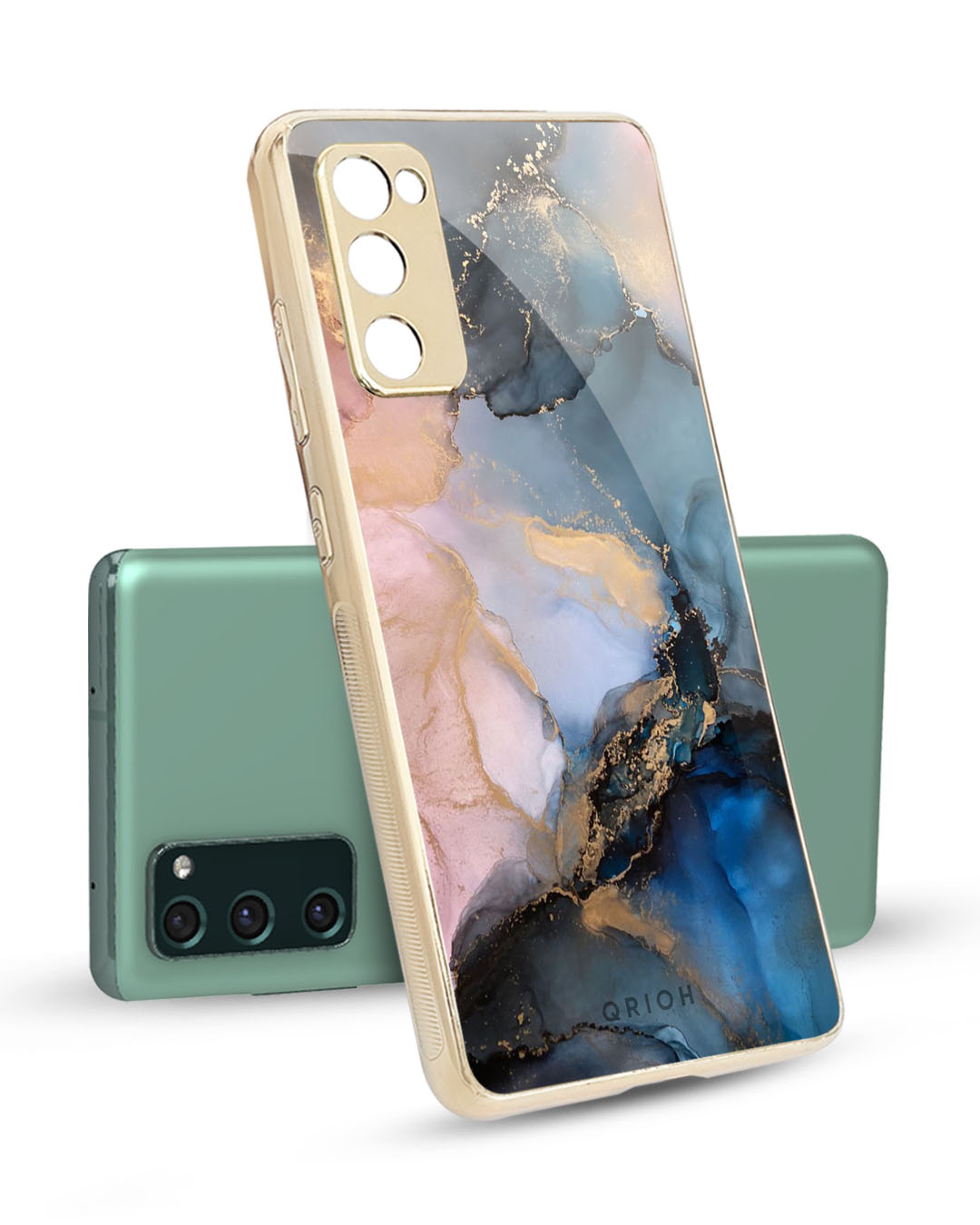 Buy Marble Ink Abstract Metallic Gold Premium Glass Case for Samsung ...