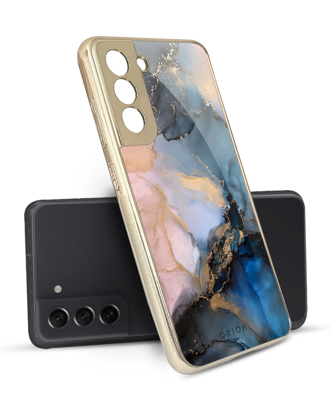 Buy Marble Ink Abstract Metallic Gold Premium Glass Case for Samsung Galaxy S21 FE 5G Online in ...