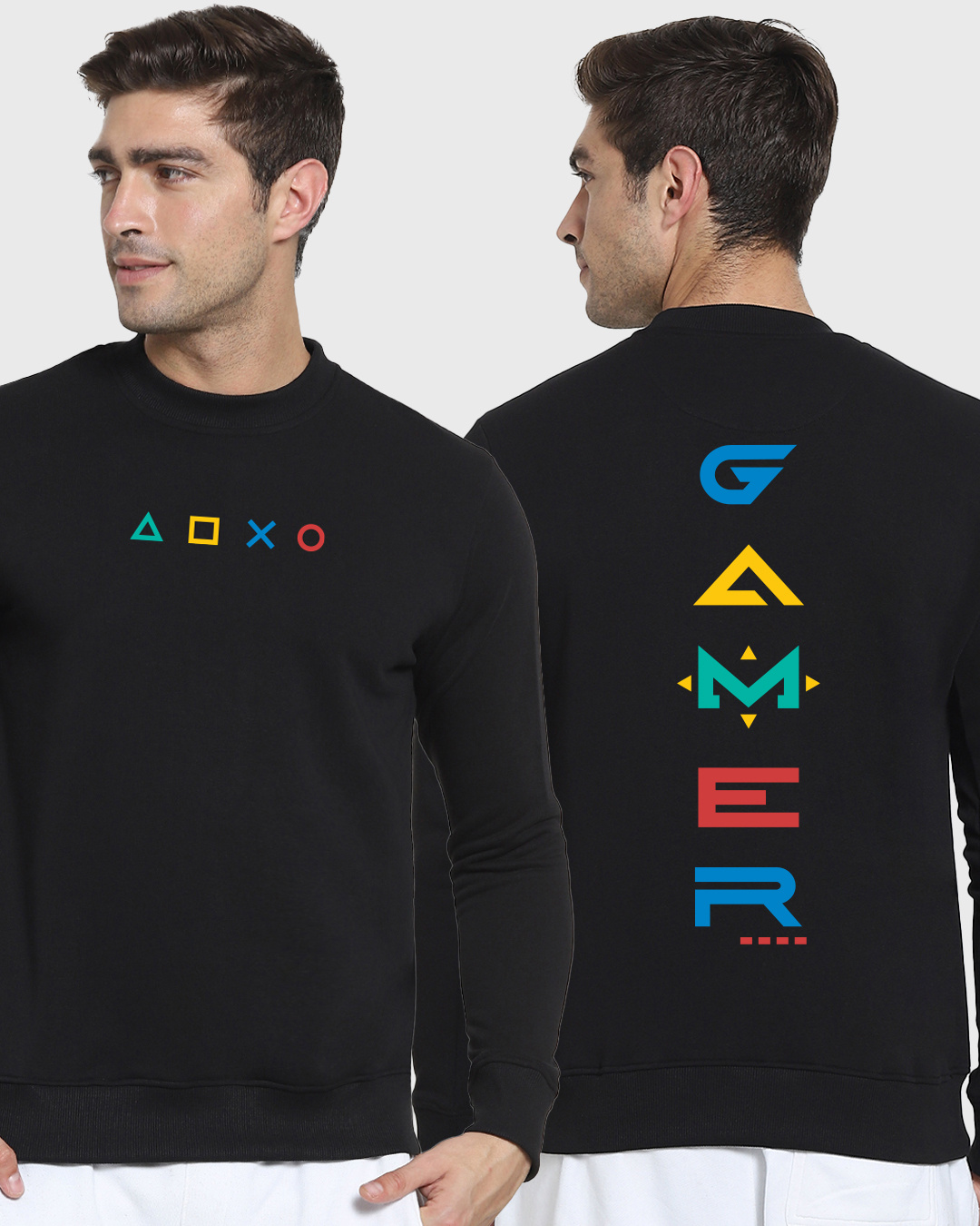 Buy Men's Black Gamer Typography Sweatshirt Online at Bewakoof