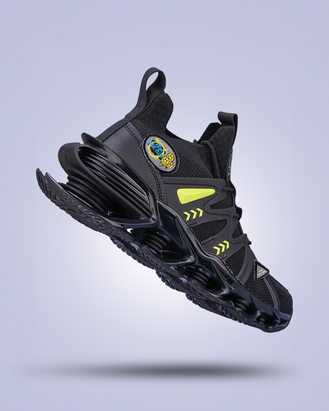 Buy Men's Black Spring Edge Alpha 1 Sneakers Online in India at Bewakoof