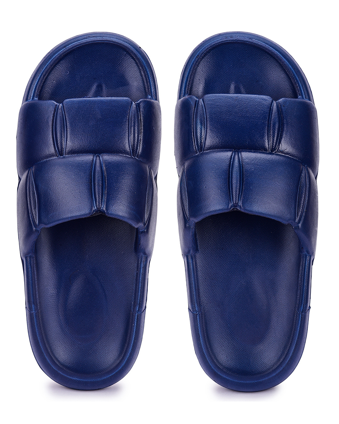 Buy Men Blue Sliders Online in India at Bewakoof