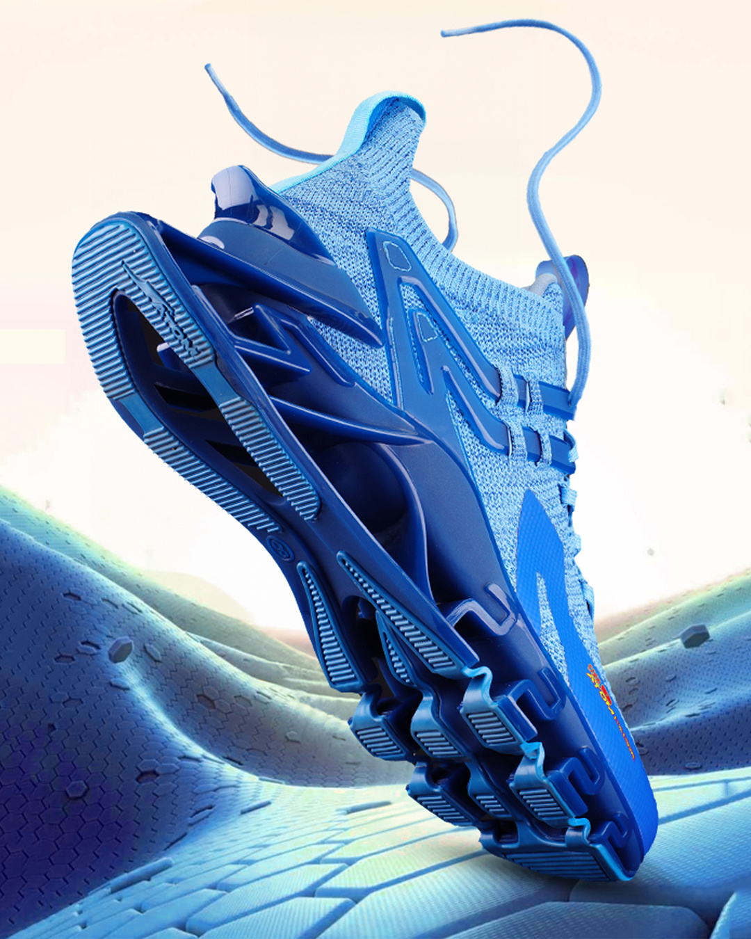 Buy Men's Blue Spring Edge Alpha 2 Sneakers Online in India at Bewakoof