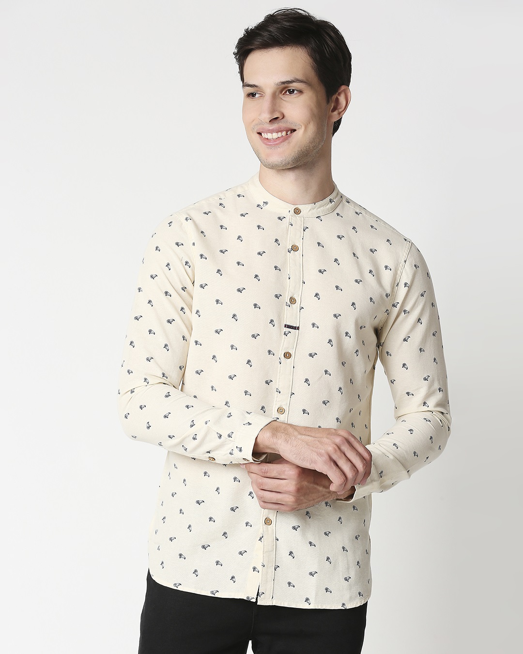 Buy Men Charkha Print Ethnic Shirt Online at Bewakoof