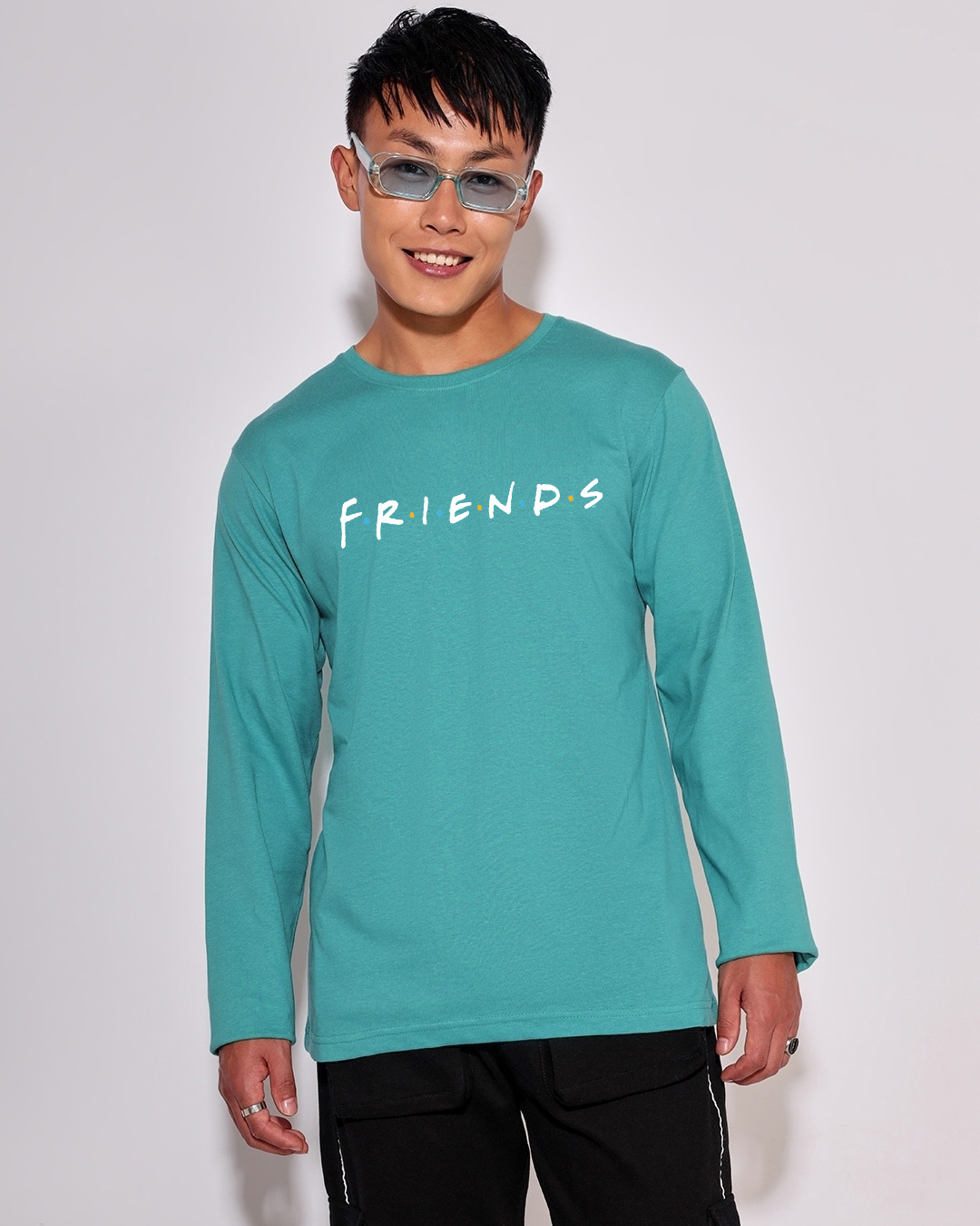 Buy Men's Blue Friends Typography T-shirt Online at Bewakoof