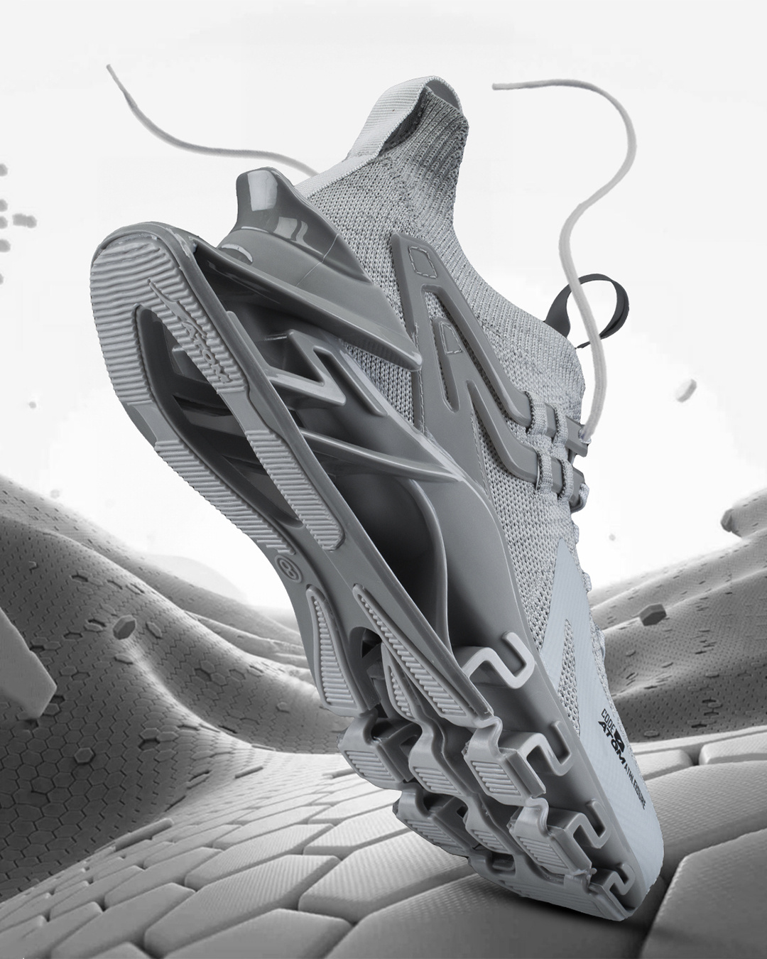 Buy Men's Grey Spring Edge Alpha 2 Sneakers Online in India at Bewakoof