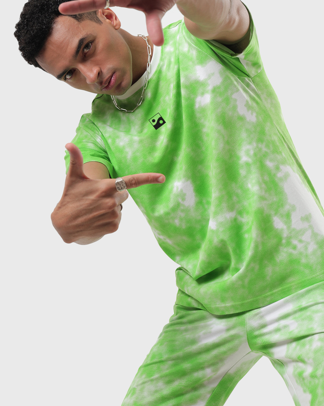 Buy Men's Green Karma Circles Tie & Dye T-shirt Online at Bewakoof